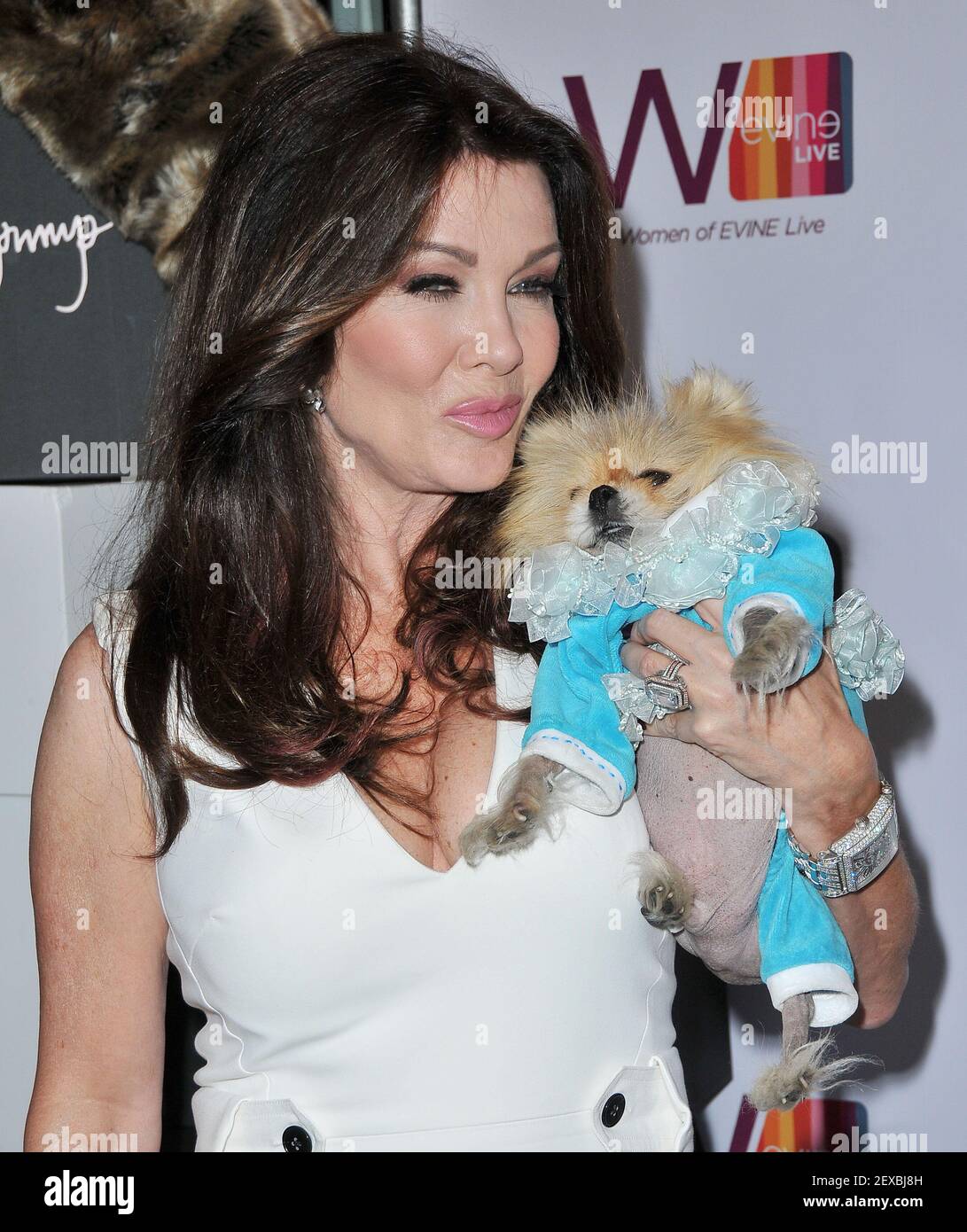 Lisa Vanderpump and her dog Giggy arrives at the Women Of EVINE Live ...