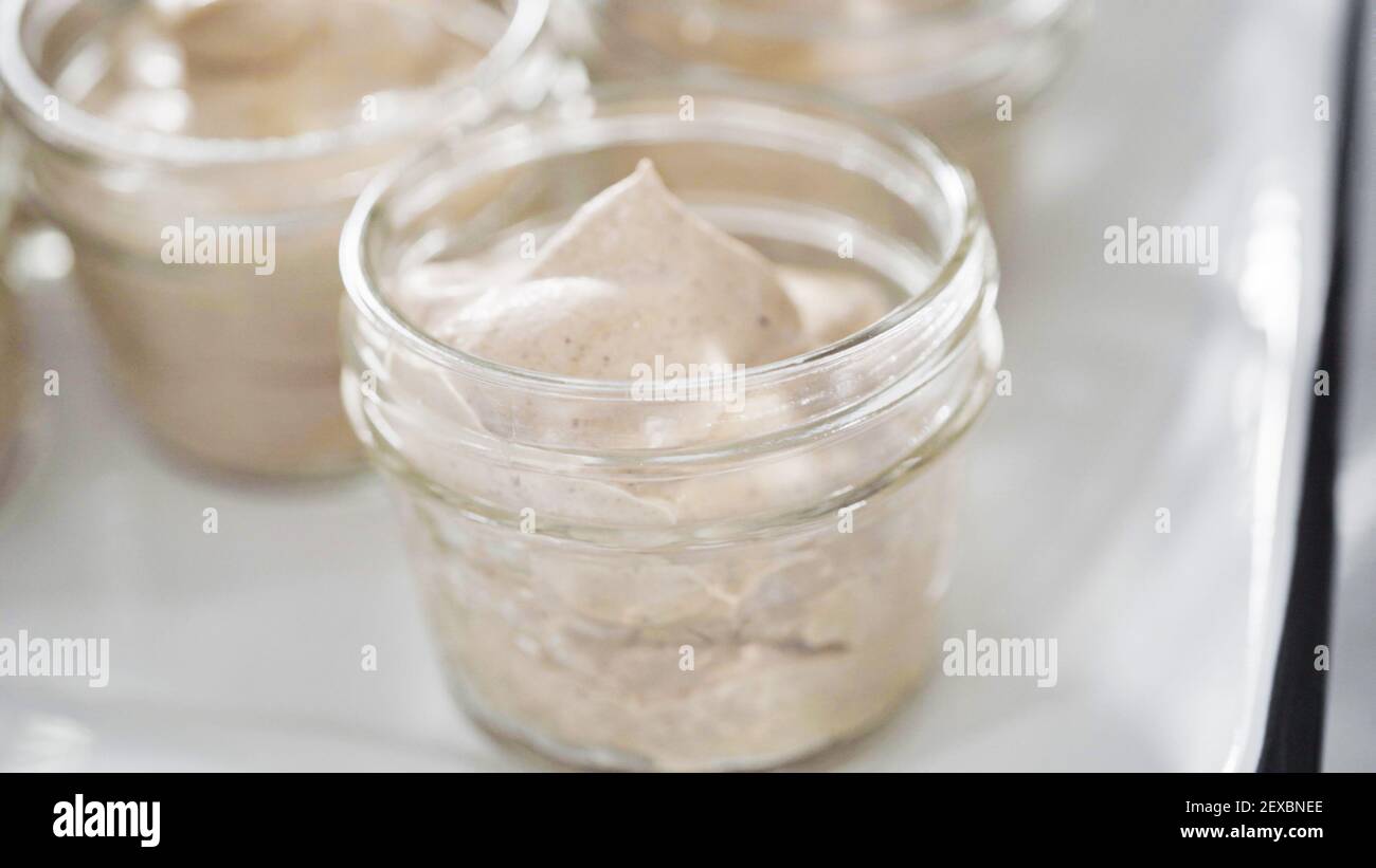 Step step scooping homemade hi-res stock photography and images - Alamy