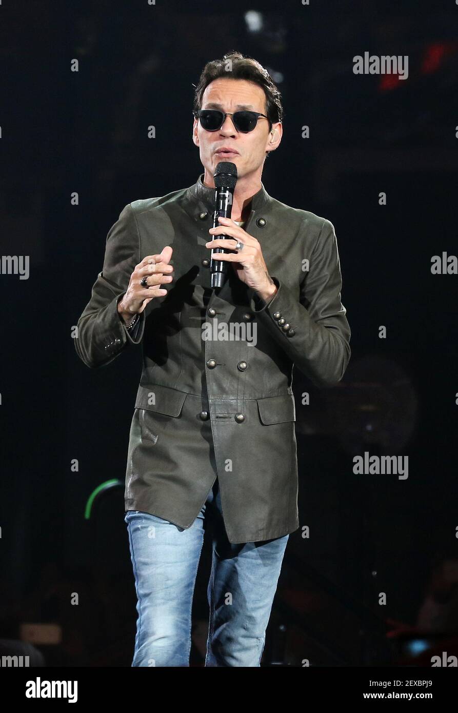 MIAMI, FL - OCT 2: Marc Anthony performs onstage during his concert at ...
