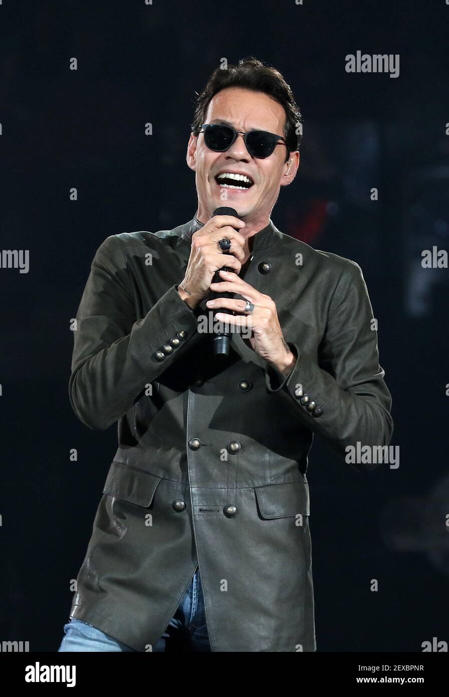 MIAMI, FL - OCT 2: Marc Anthony performs onstage during his concert at ...