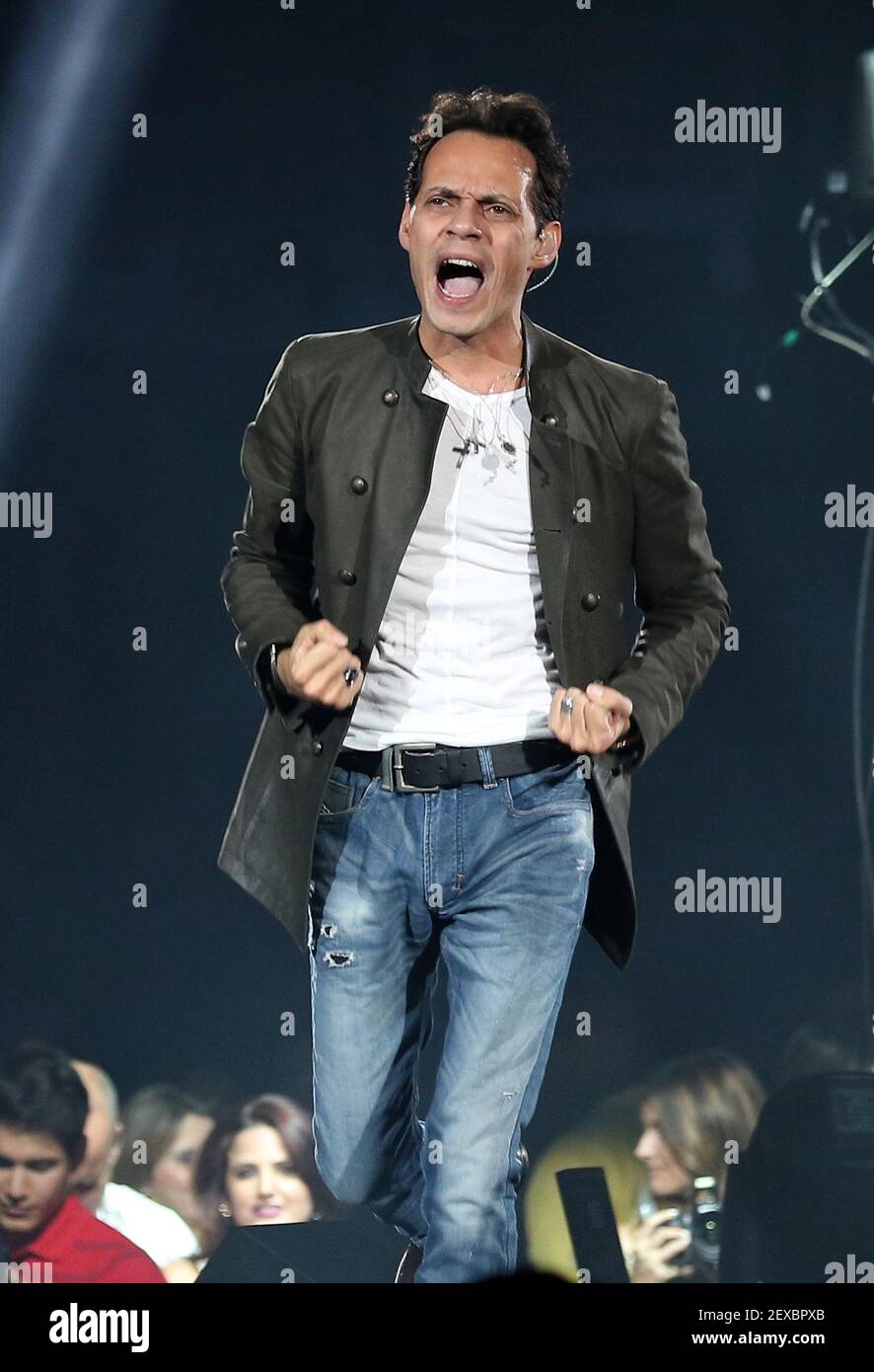 MIAMI, FL - OCT 2: Marc Anthony performs onstage during his concert at ...