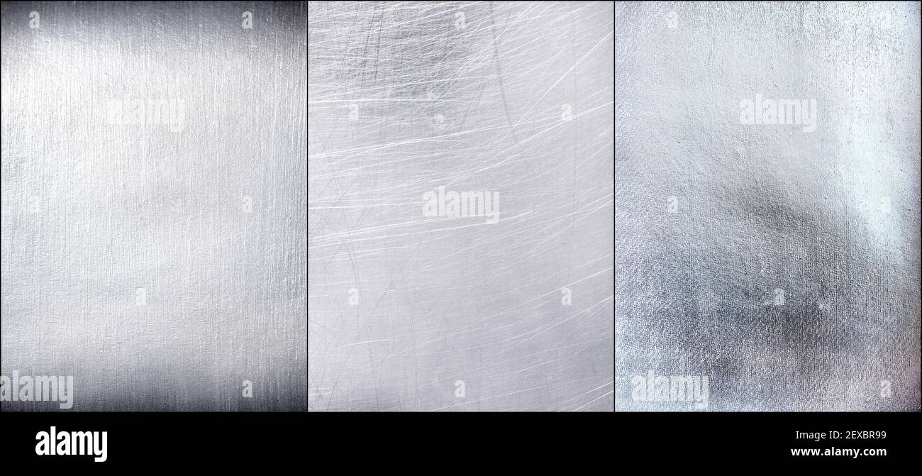 Metal plate steel background. Set metal Stock Photo - Alamy