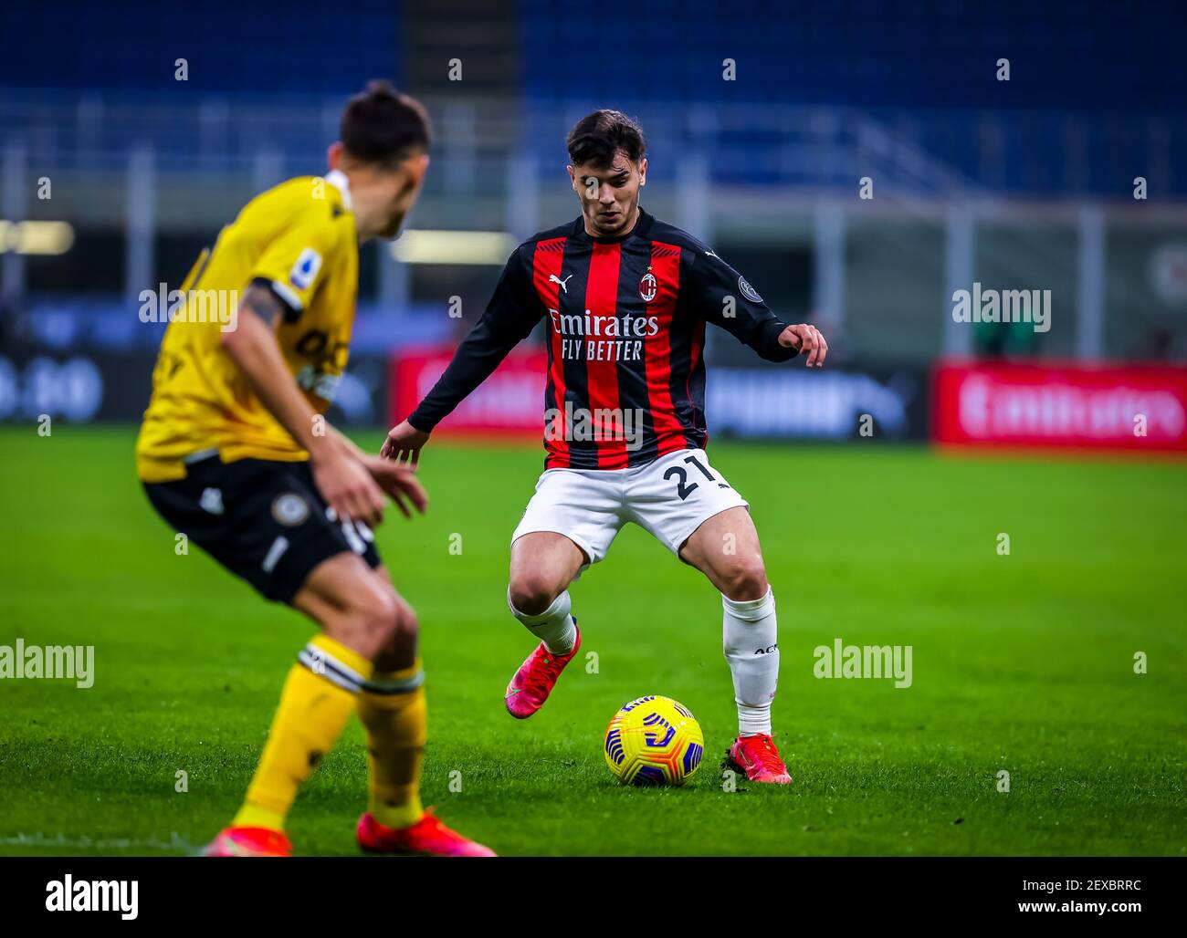 Brahim Diaz of AC Milan seen in action during the Serie A 2020/21 ...
