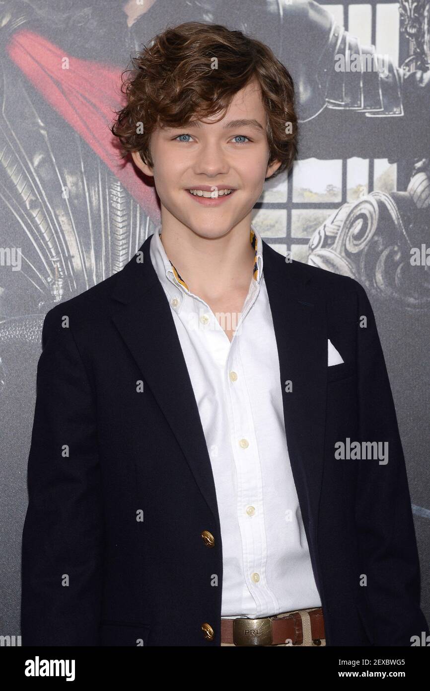 Actor Levi Miller attends the "Pan" Premiere at the Ziegfeld Theatre in ...