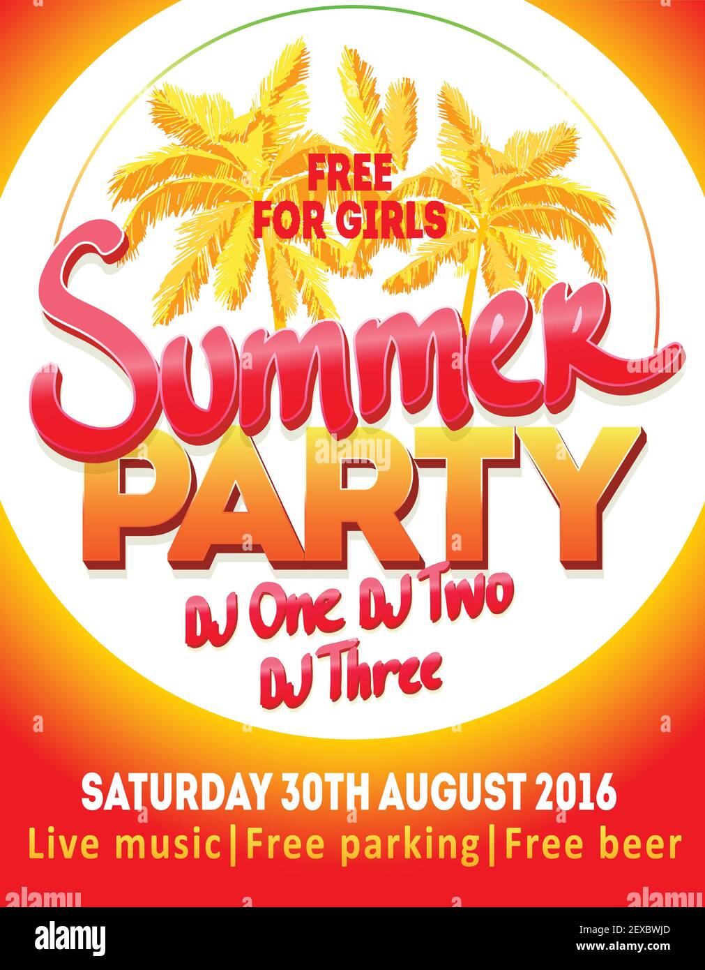 DJ summer party, night club show poster. Summer Holiday and Summer ...