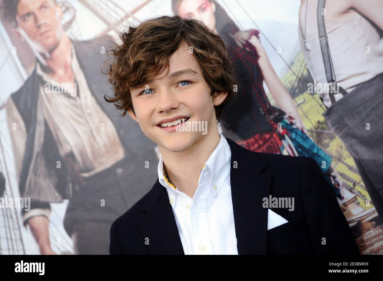 Actor Levi Miller attends the "Pan" Premiere at the Ziegfeld Theatre in ...