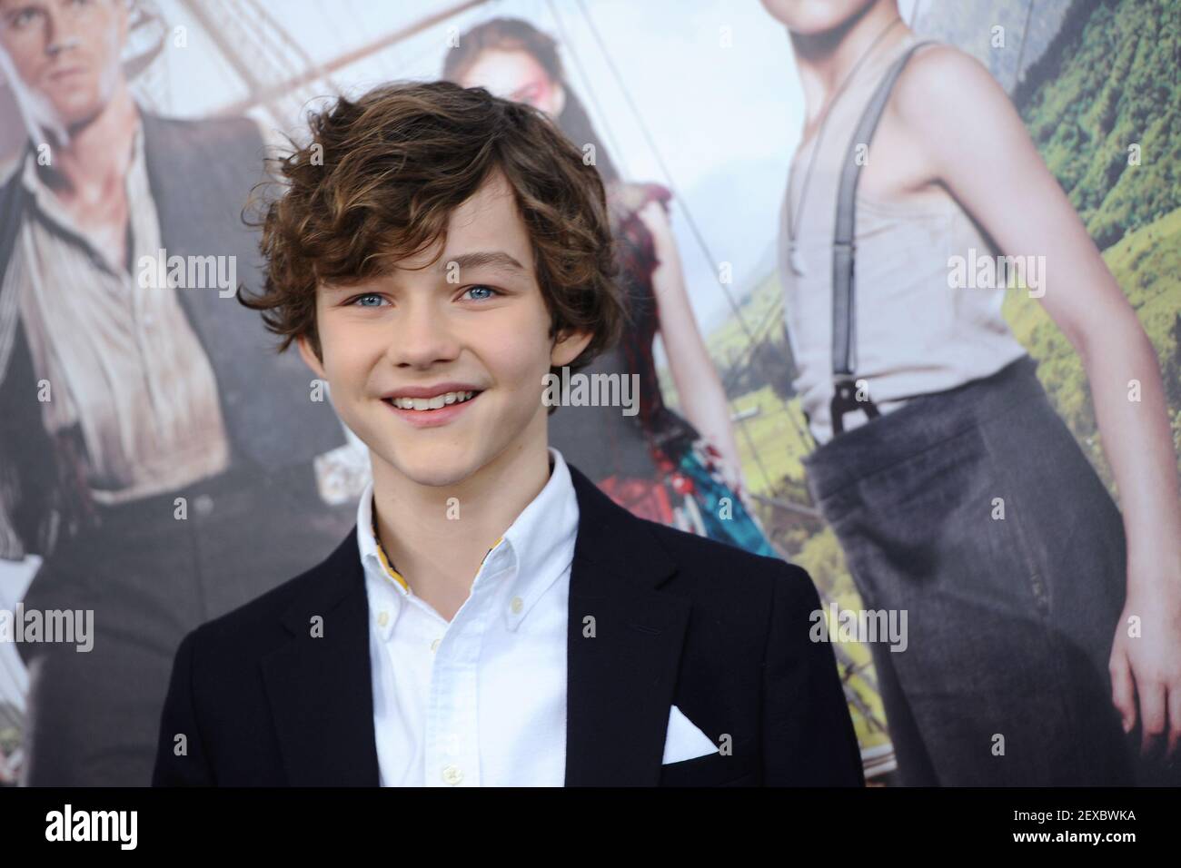 Actor Levi Miller attends the "Pan" Premiere at the Ziegfeld Theatre in ...