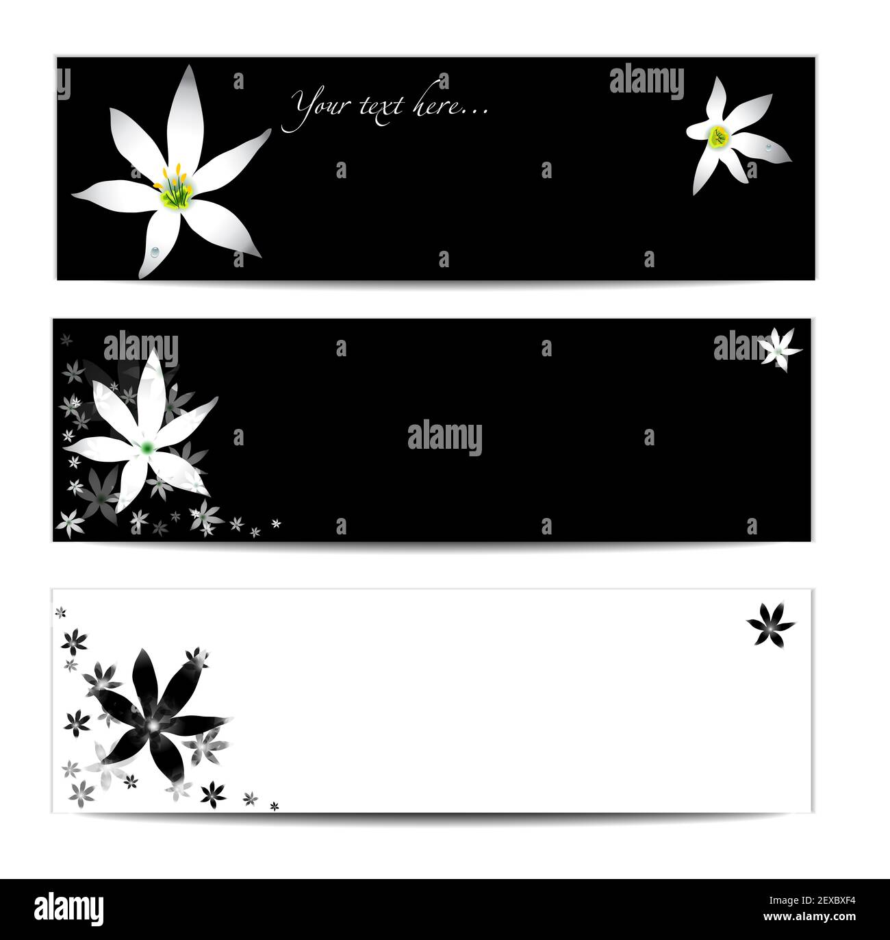 Vector set of headers Stock Photo - Alamy