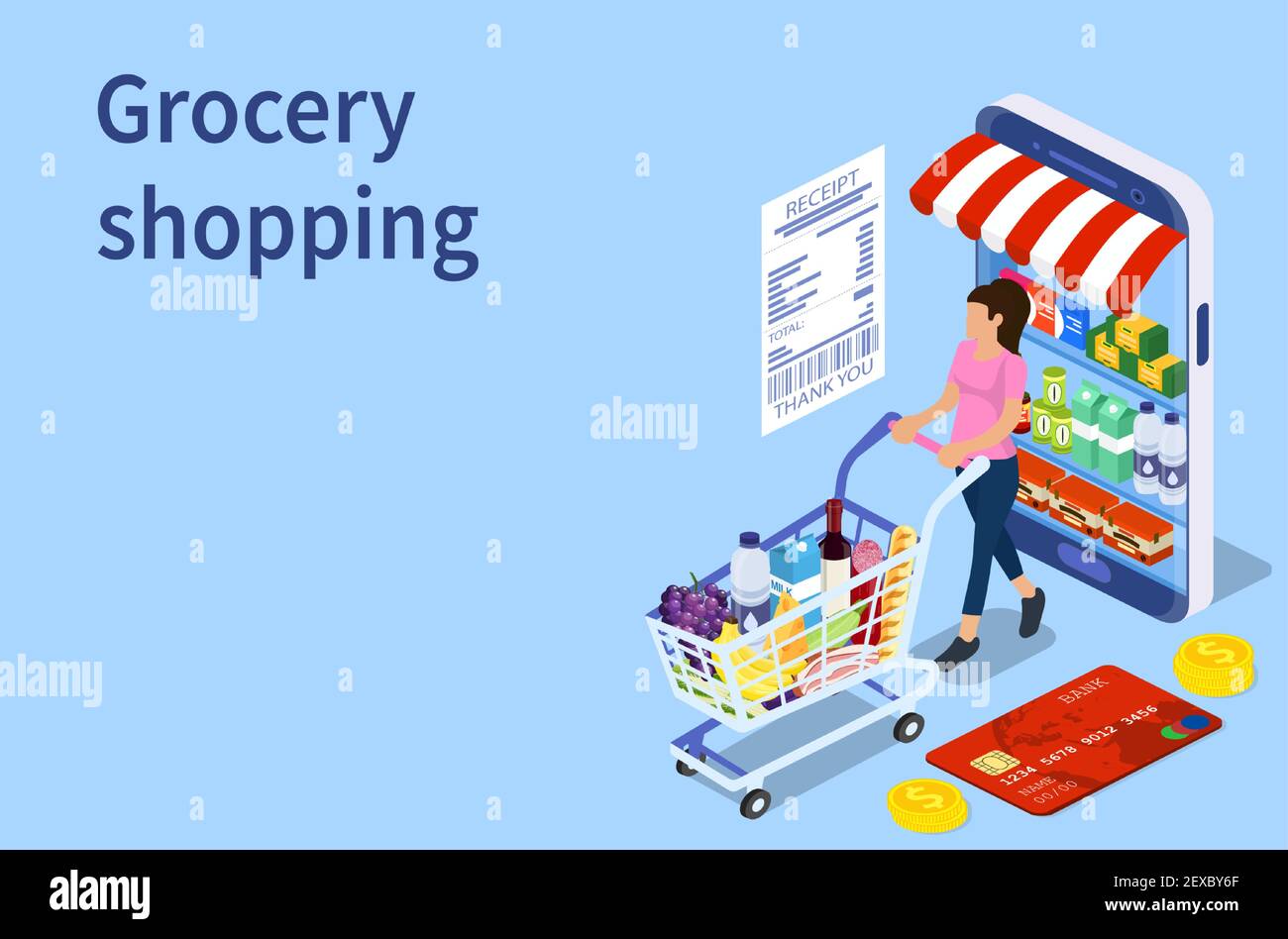 Customer paying in shop Stock Vector Images - Alamy