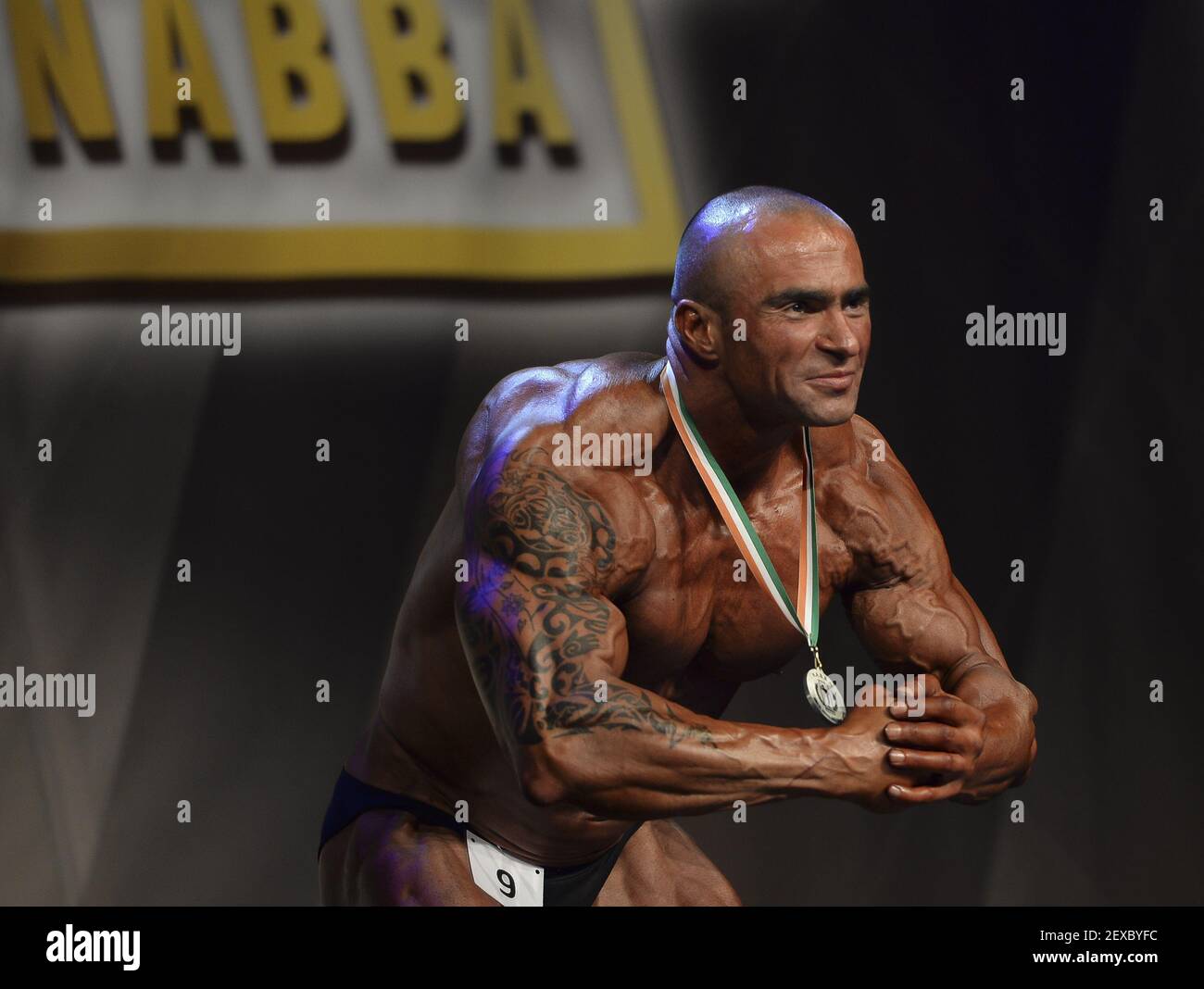 Andrzej Wierzbicki wins the Masters Over 40 category at the NABBA Mr ...