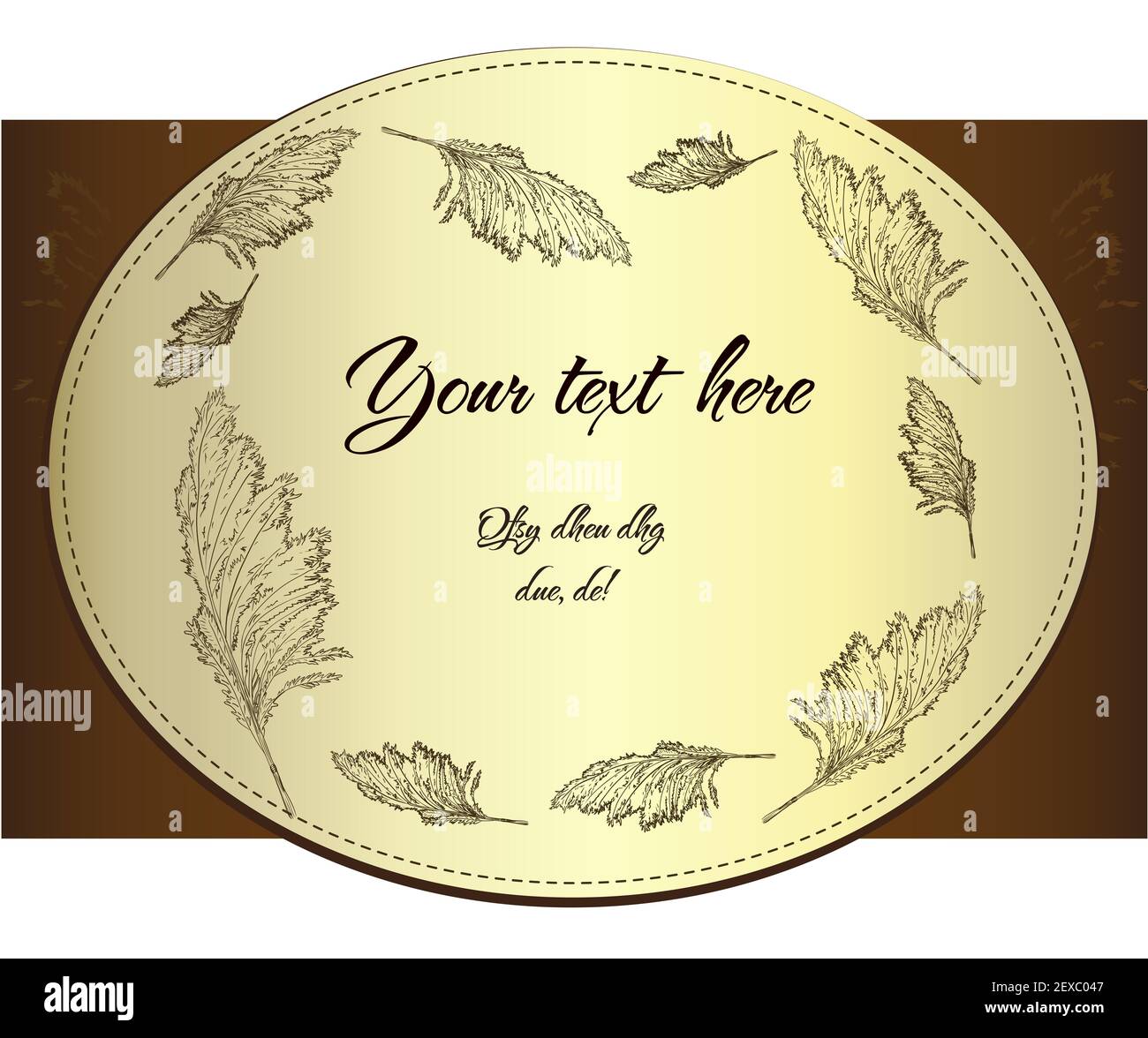 Vintage vector label with cane Stock Photo - Alamy