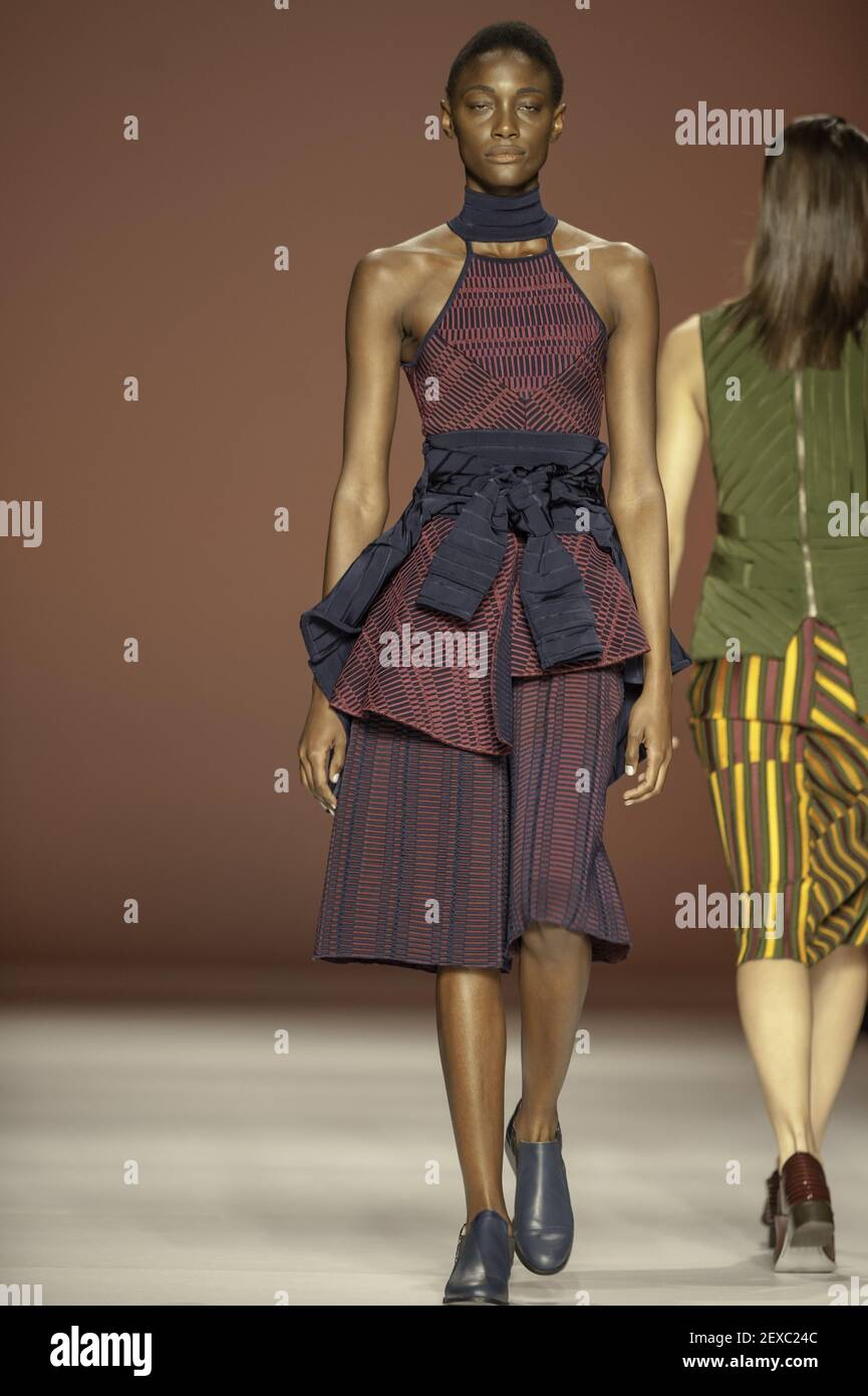 A model on the runway during the FAVEN Fall / Winter 2016 Fashion Show ...