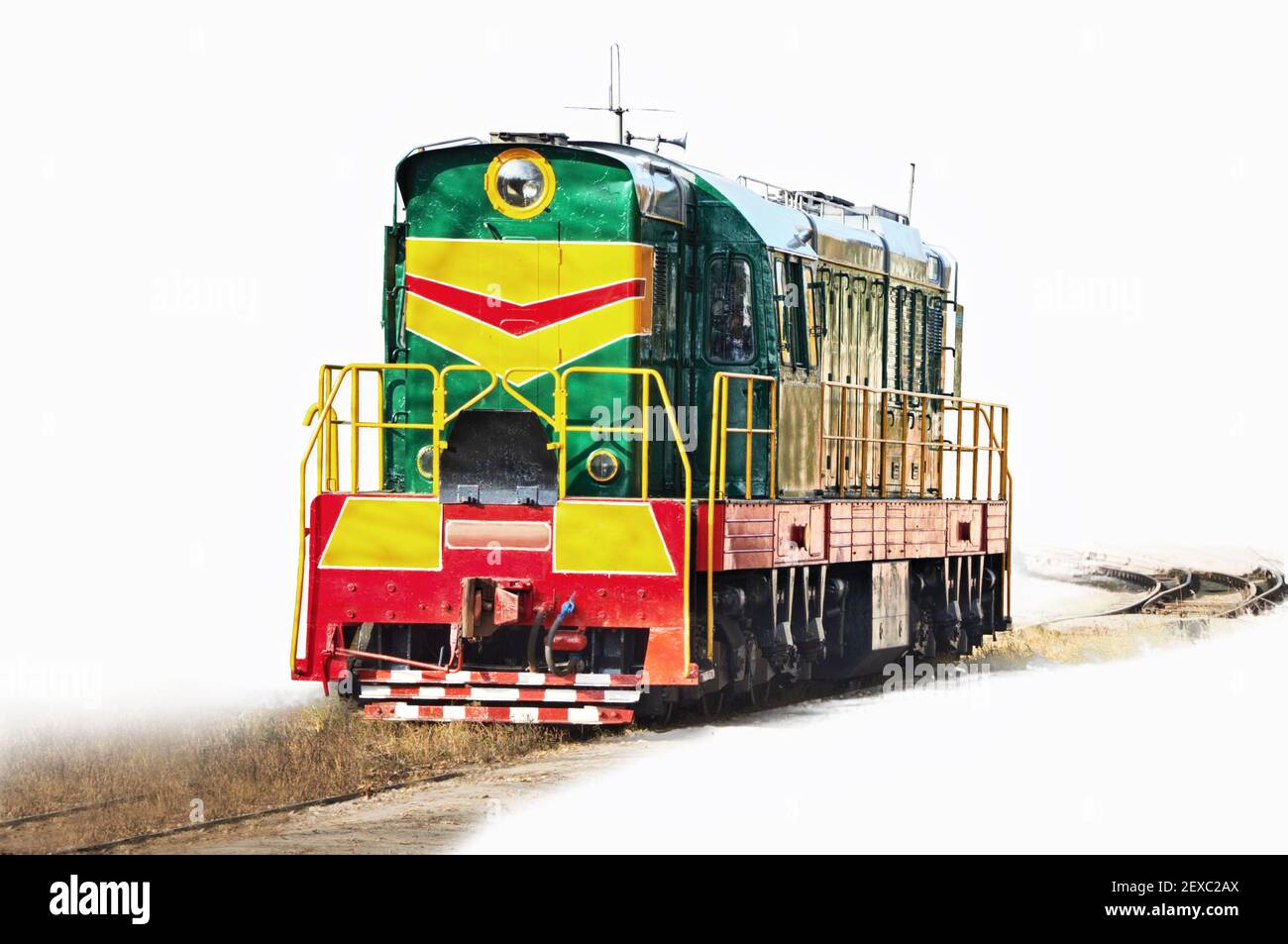 The locomotive isolated Stock Photo - Alamy