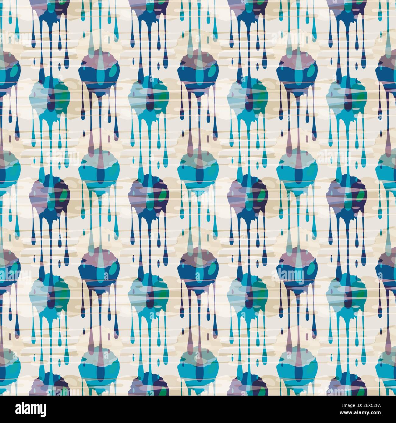 Abstract paint drip weave effect grid seamless vector pattern ...
