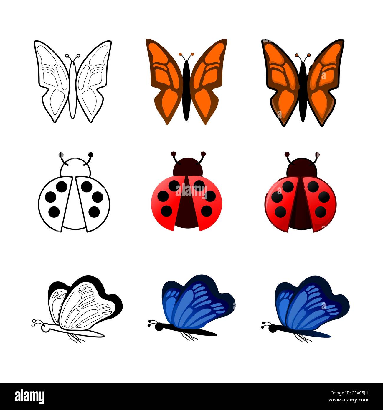 spring icon set vector Stock Vector Image & Art - Alamy