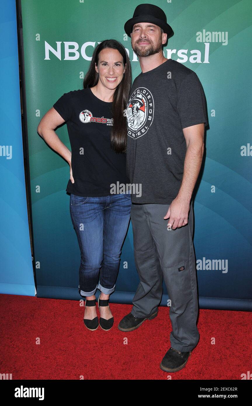 (L-R) Pam Genei and Adam Genei arrives at the 2015 NBCUniversal Press ...