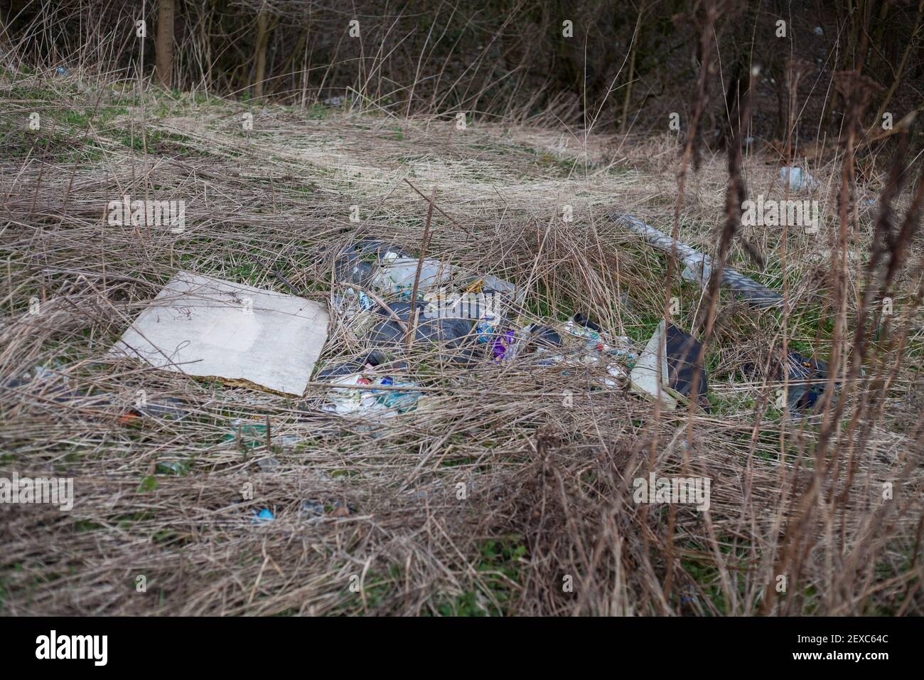 Illegal illegally fly tipping fly tipping rubbish local council hi-res ...