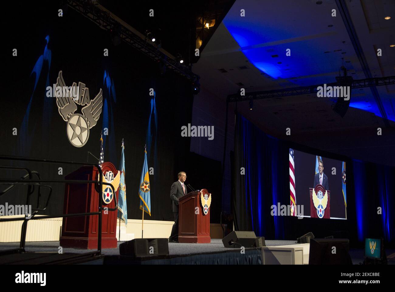 Secretary of Defense Ash Carter delivers remarks at the The Air Force ...