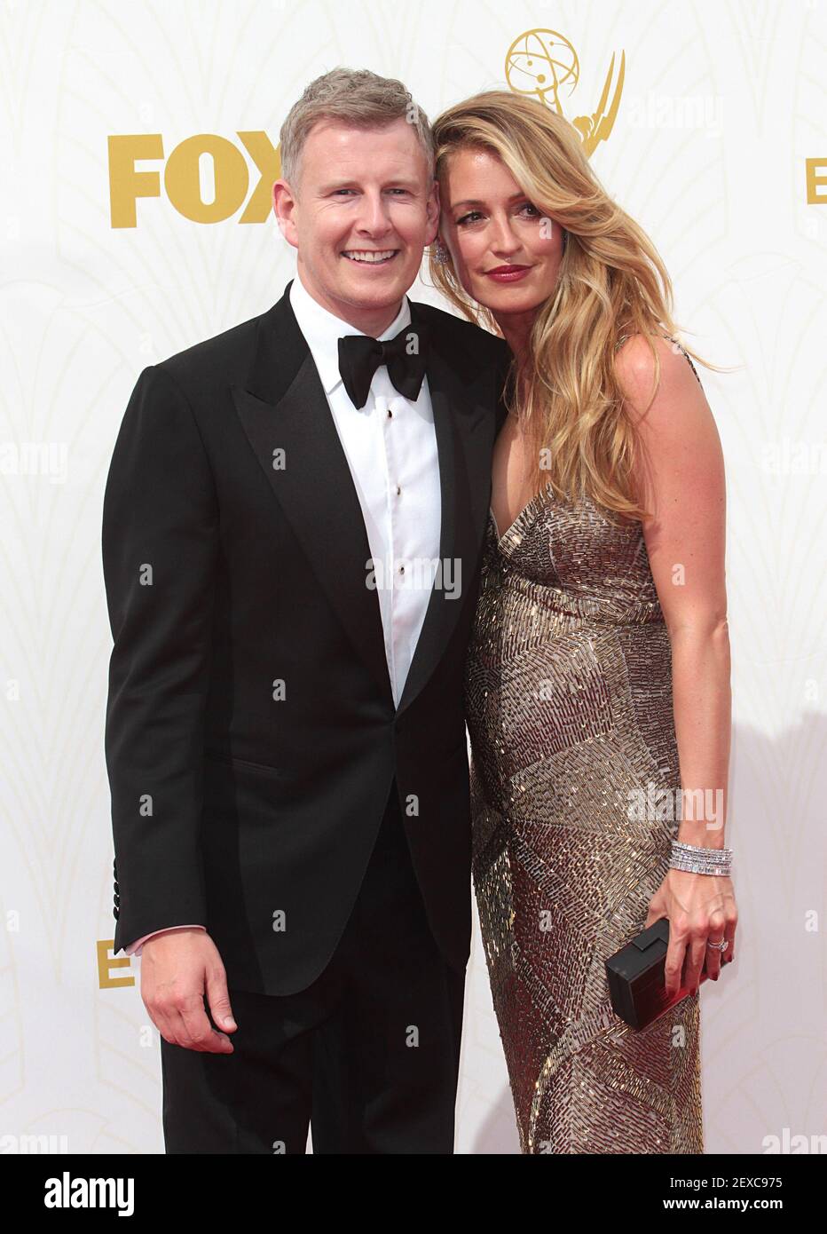 Cat Deeley and Patrick Kielty arrive at the 67th Emmy Awards held at ...