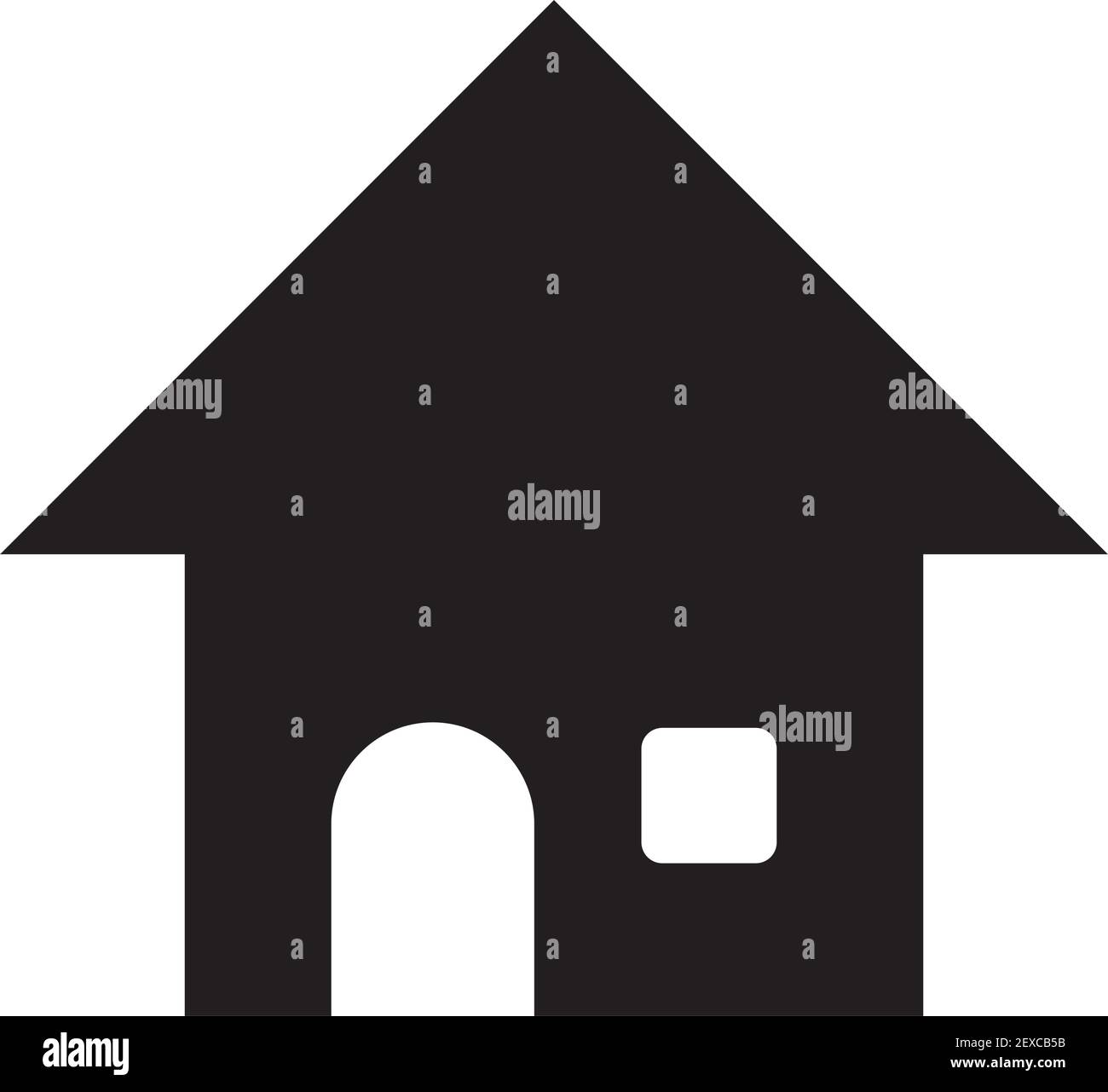 Home symbol icon vector symbol in a flat color glyph pictogram ...