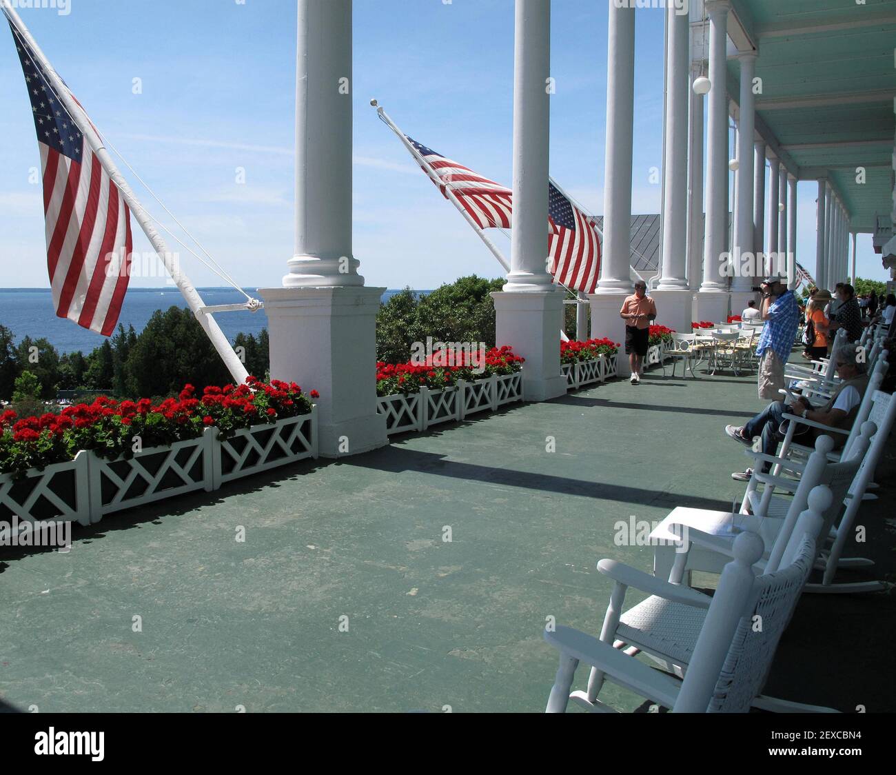 The Grand Hotel porch is the world's longest, at 660 feet, and is a ...