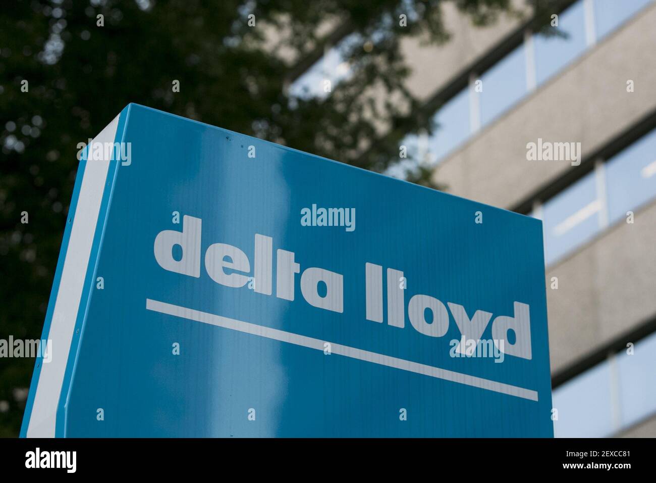 A logo sign outside of the headquarters of the Delta Lloyd Group in ...
