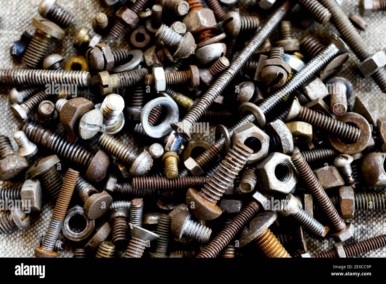 Old screws, France Stock Photo - Alamy