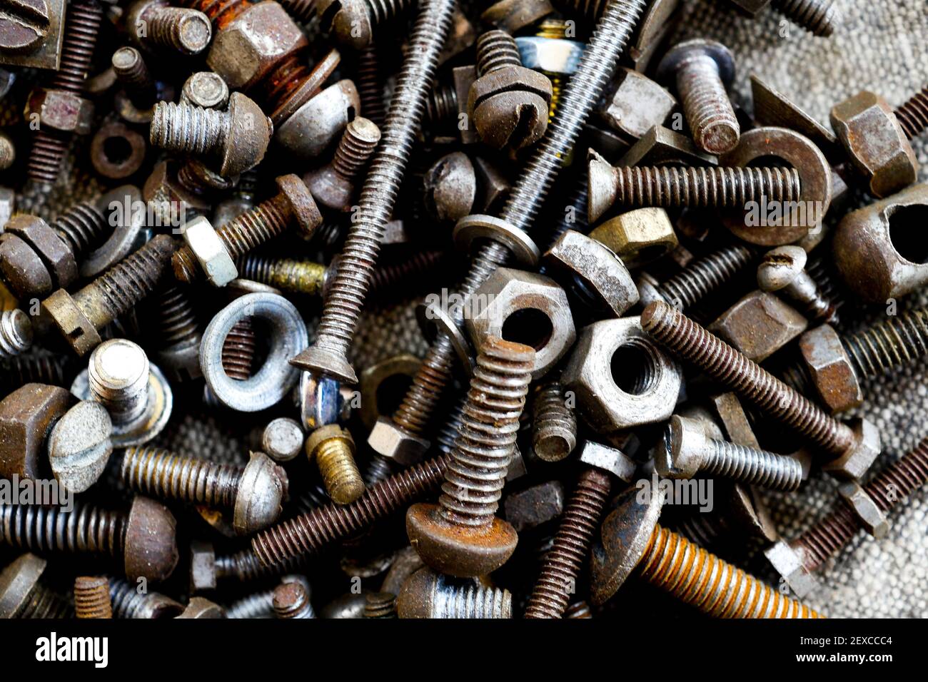 Old screws, France Stock Photo - Alamy