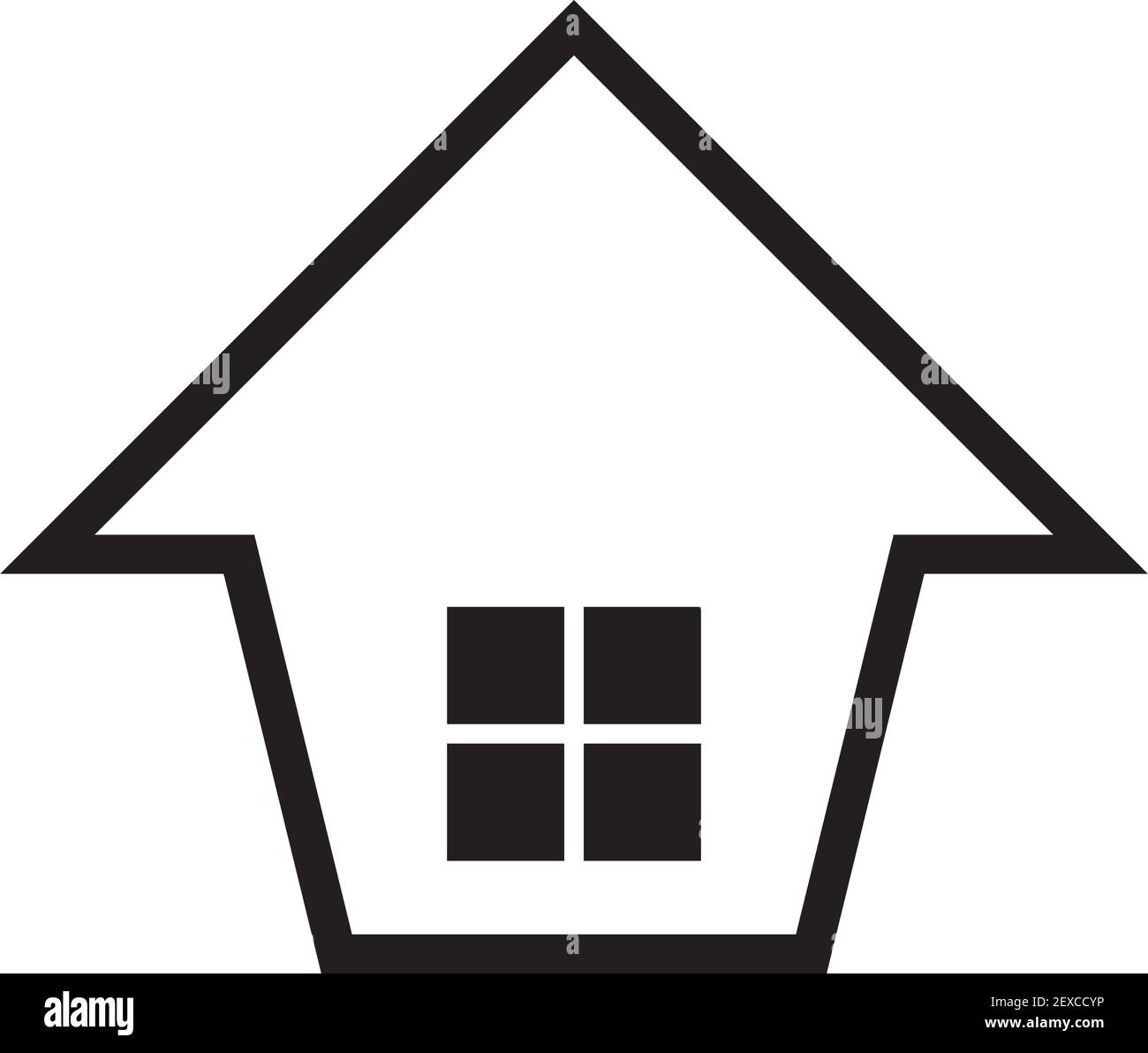 Home symbol icon vector symbol in a flat color glyph pictogram ...