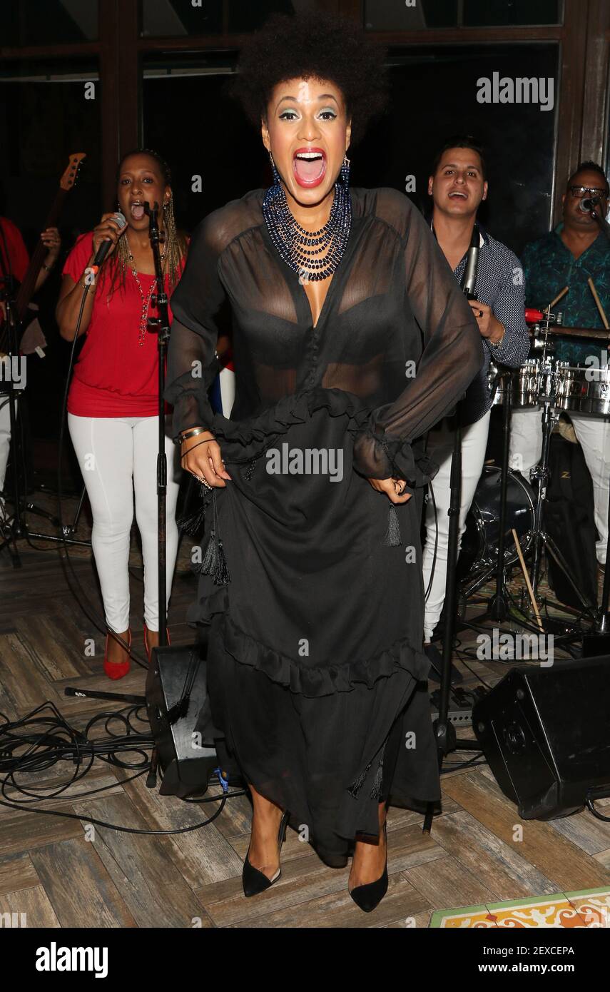 MIAMI,Fl -Oct 13: Actress, singer Jeimy Osorio is seen during Telemundo ...