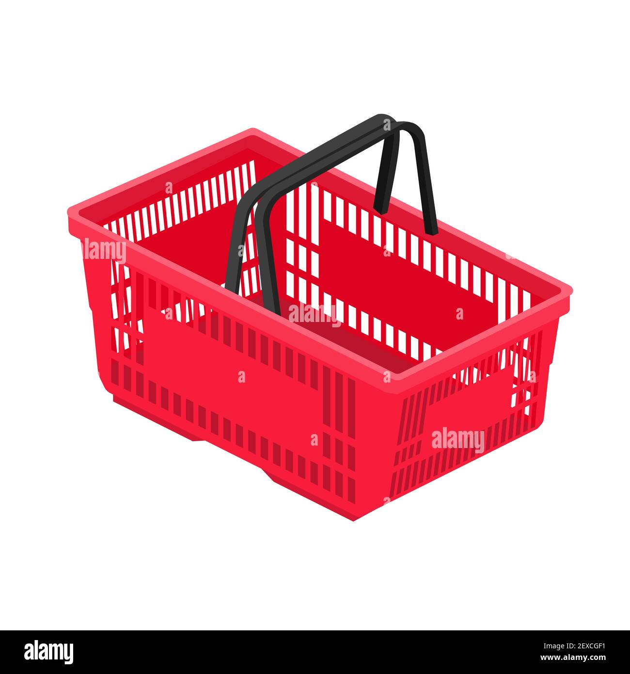 Shopping basket in supermarket and store Stock Vector Image & Art - Alamy