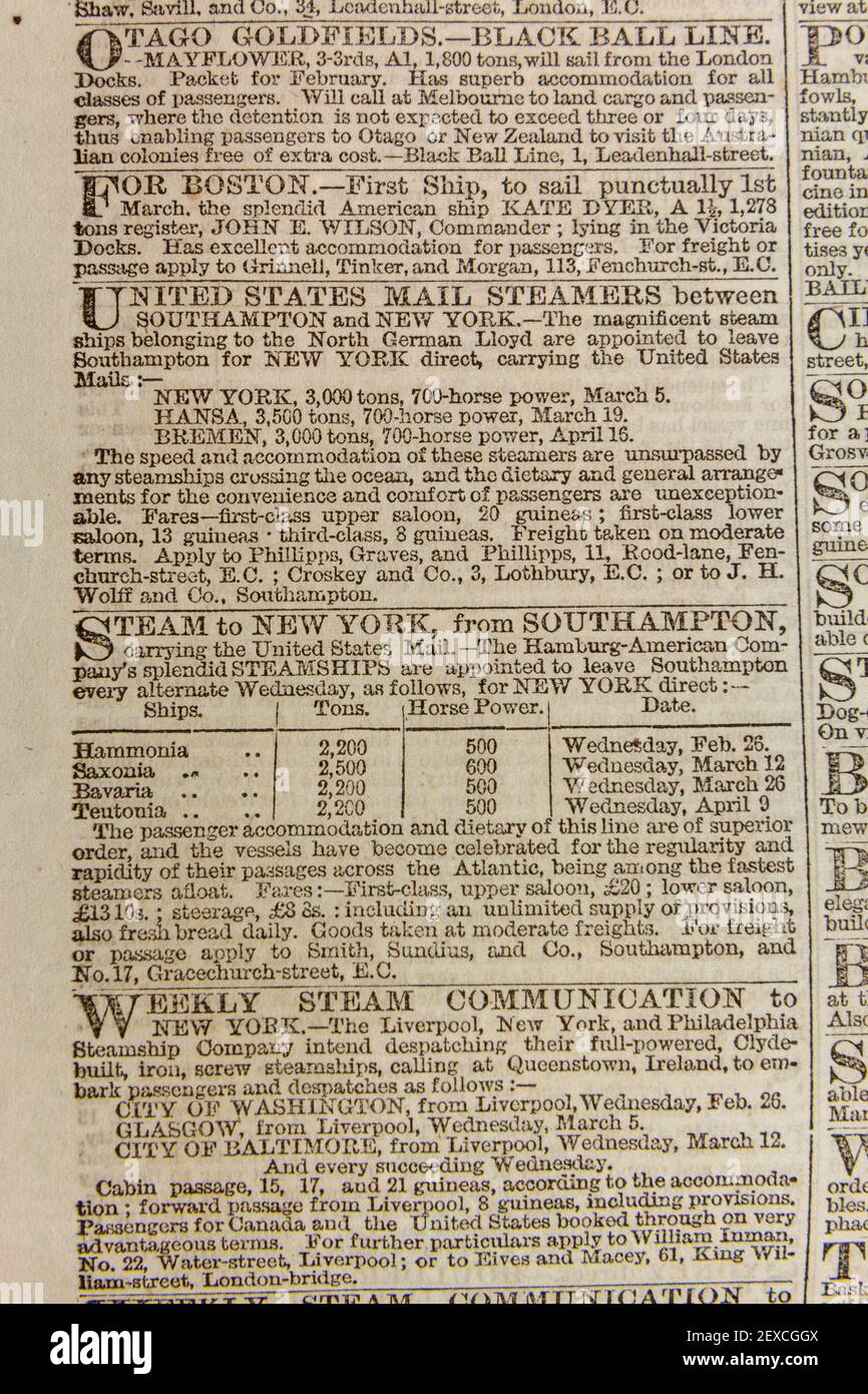 1860s Advert High Resolution Stock Photography and Images - Alamy