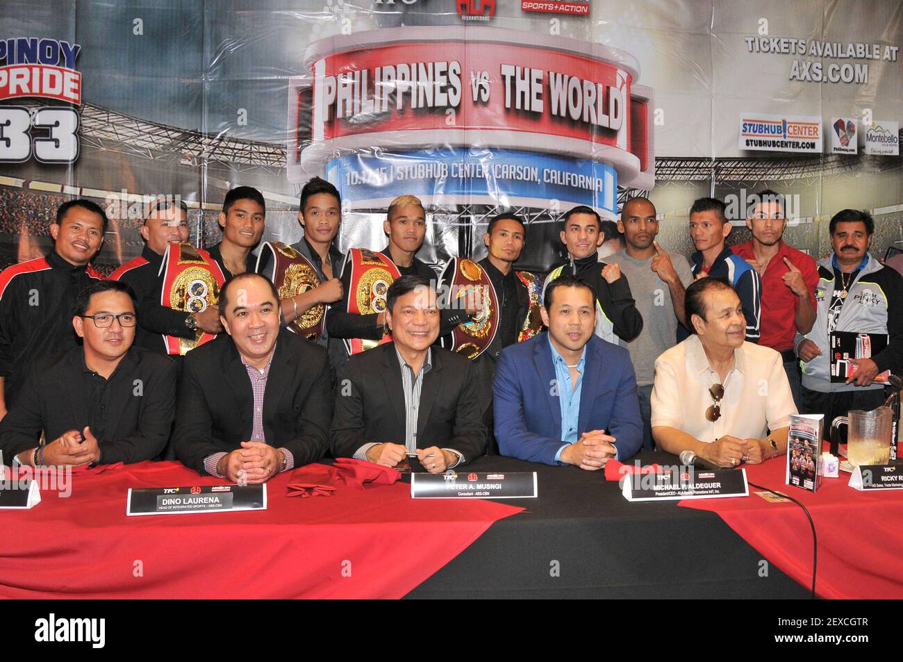 Top (L-R) Edito Villamor, Edmund Villamor, Mark "Magnifico" Magsayo ...