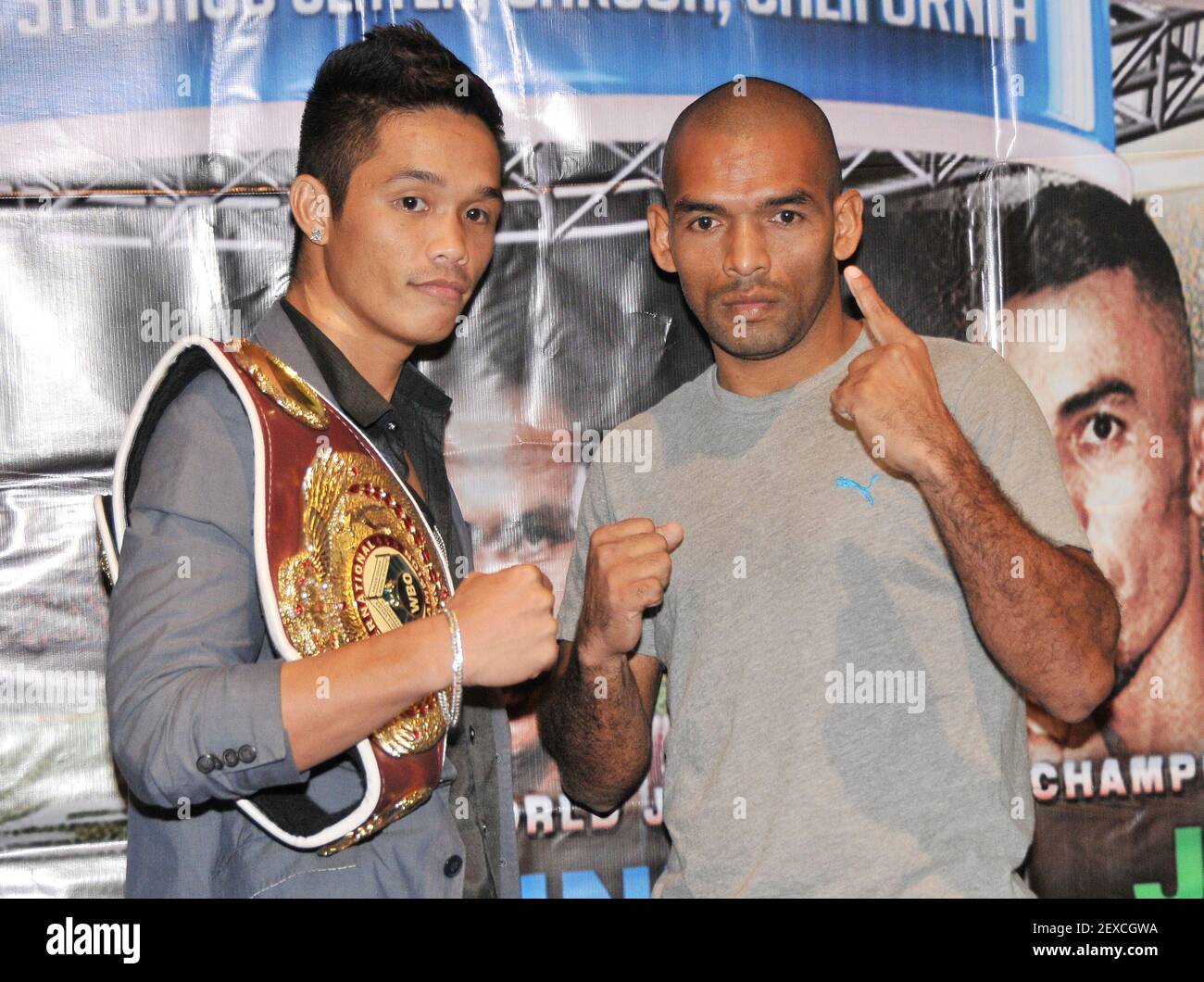 (L-R) Featherweight Boxers Jason "El Nino" Pagara from the Philippines ...