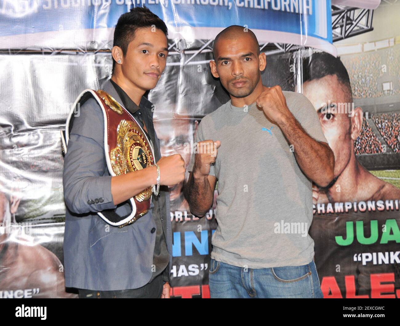 (L-R) Featherweight Boxers Jason "El Nino" Pagara from the Philippines ...