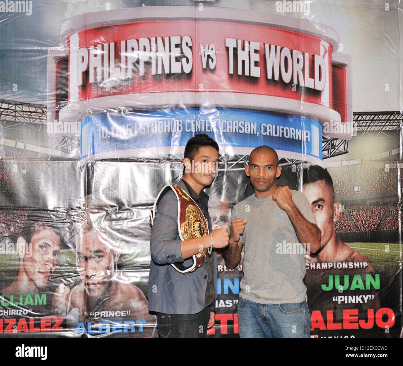 (L-R) Featherweight Boxers Jason "El Nino" Pagara from the Philippines ...