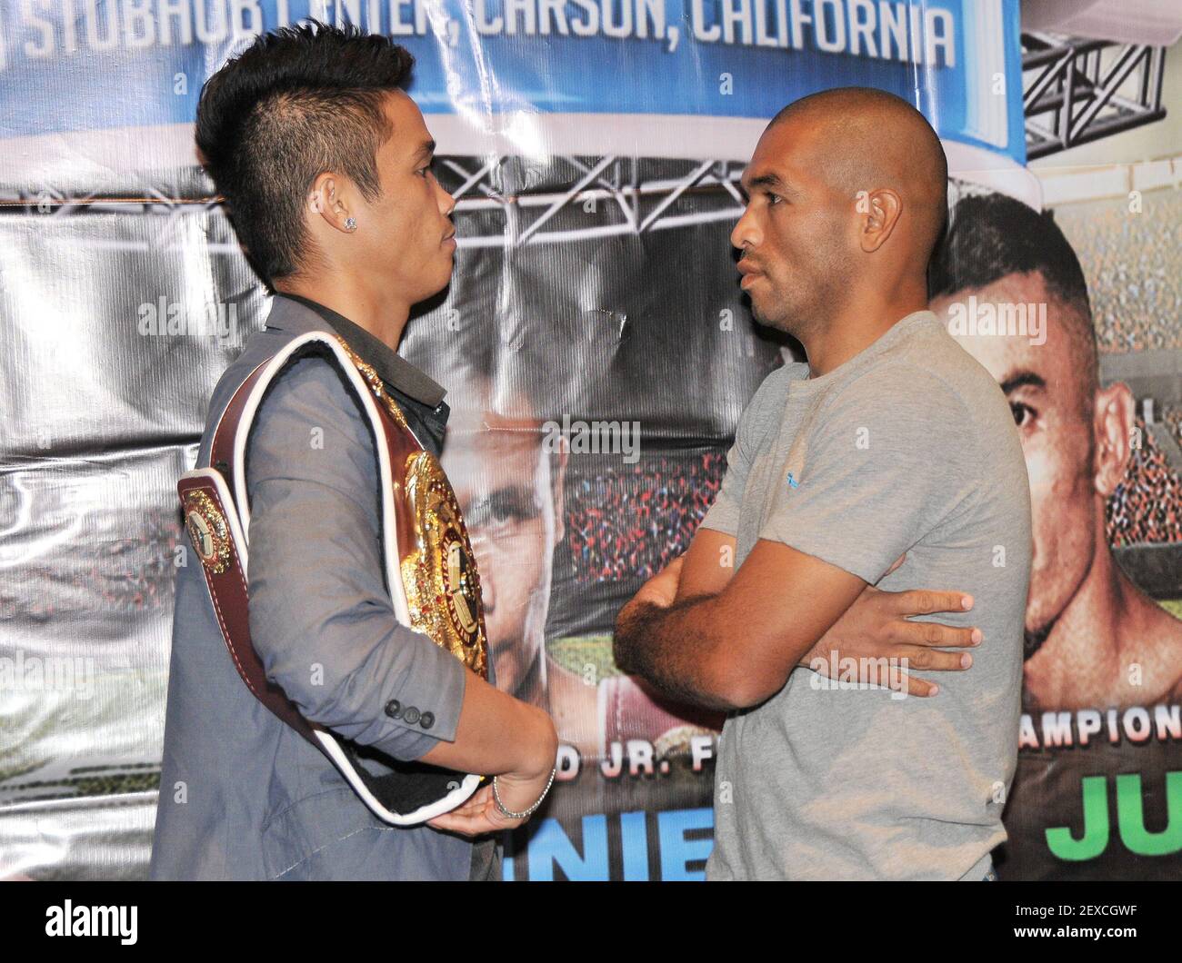 (L-R) Featherweight Boxers Jason "El Nino" Pagara from the Philippines ...