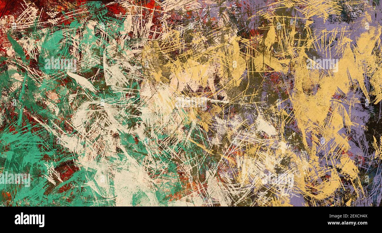 Watercolor, oil, grunge background Texture of strokes of colored paint ...