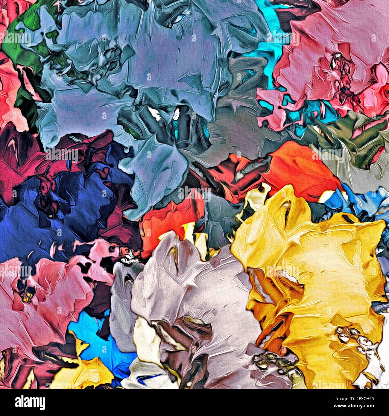 Watercolor, oil, grunge background Texture of strokes of colored paint ...