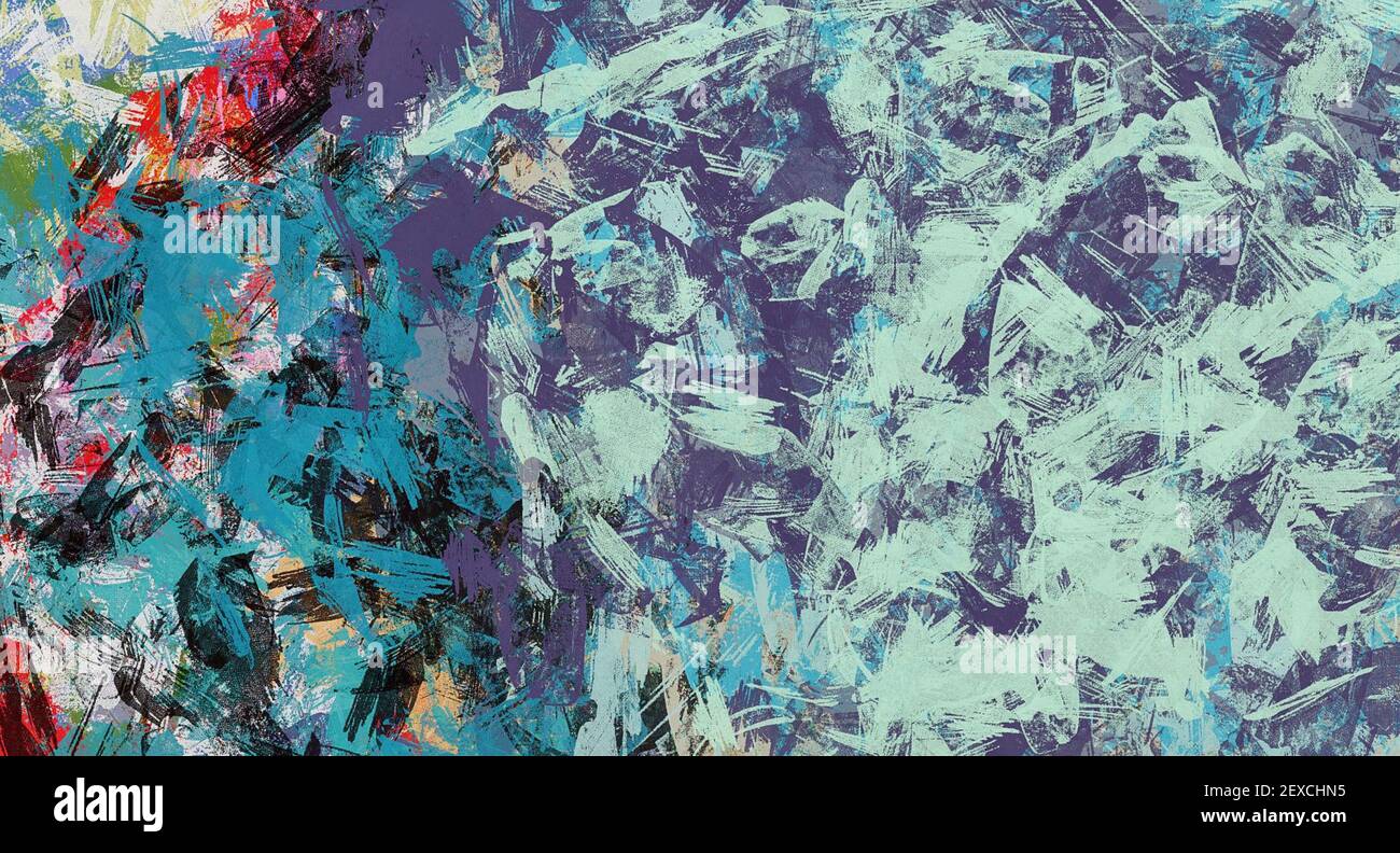 Watercolor, oil, grunge background Texture of strokes of colored paint ...