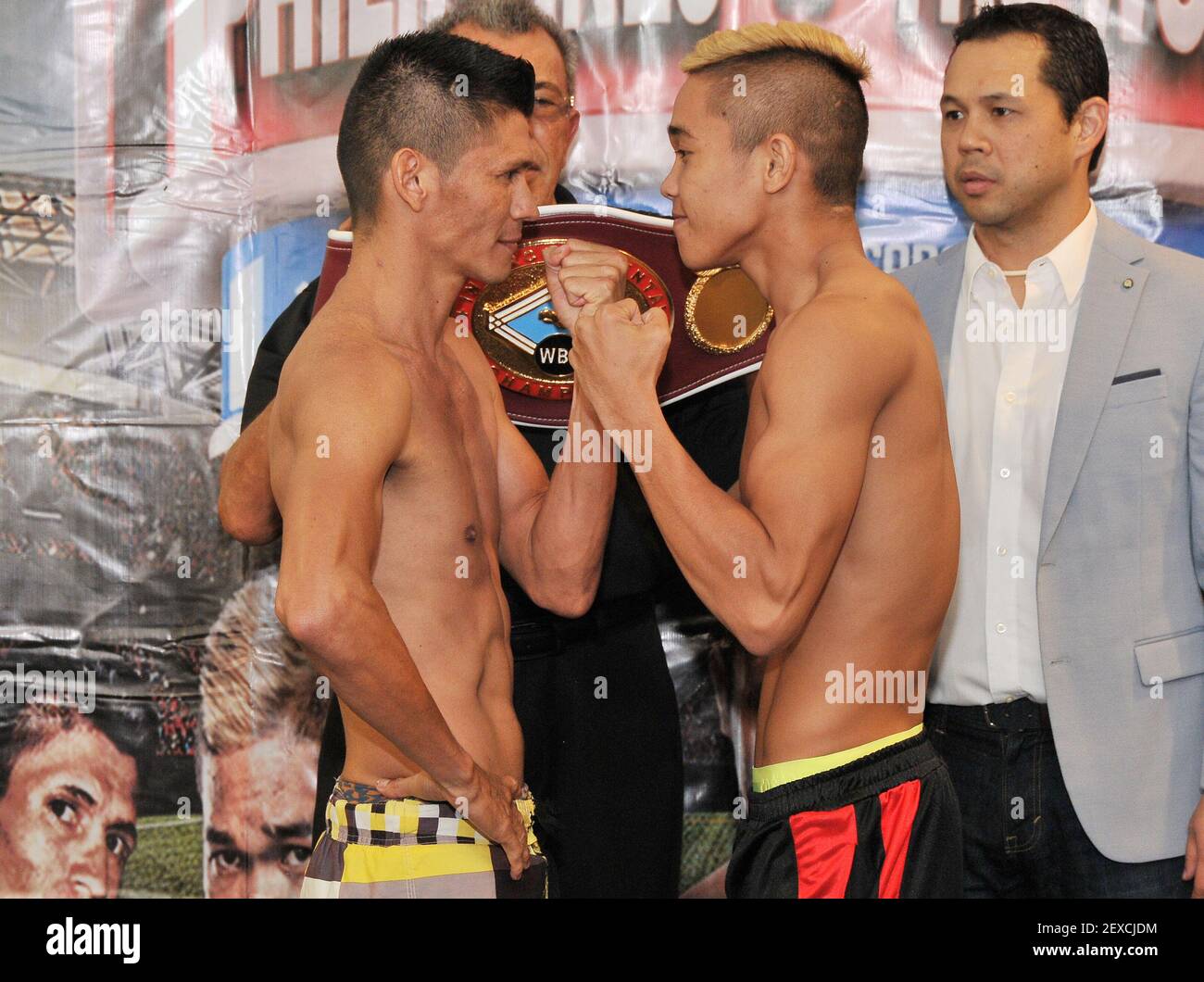 (L-R) Featherweight Boxers William 