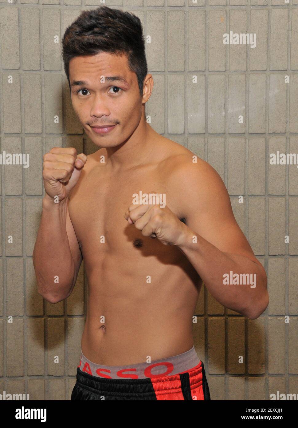 Boxer Jason "El Nino" Pagara from the Philippines at the Philippines vs ...