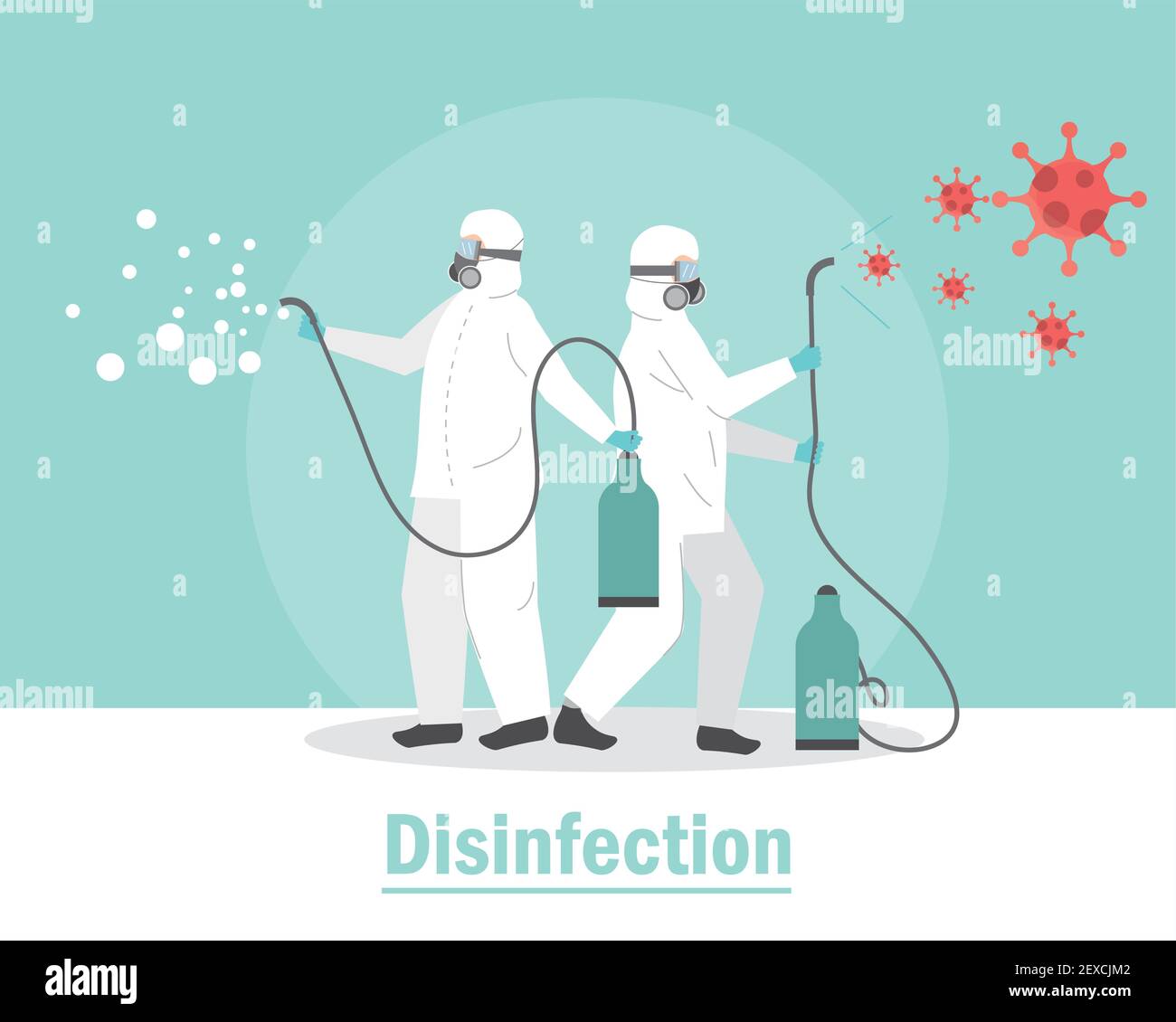 Disinfection work Stock Vector Images - Alamy