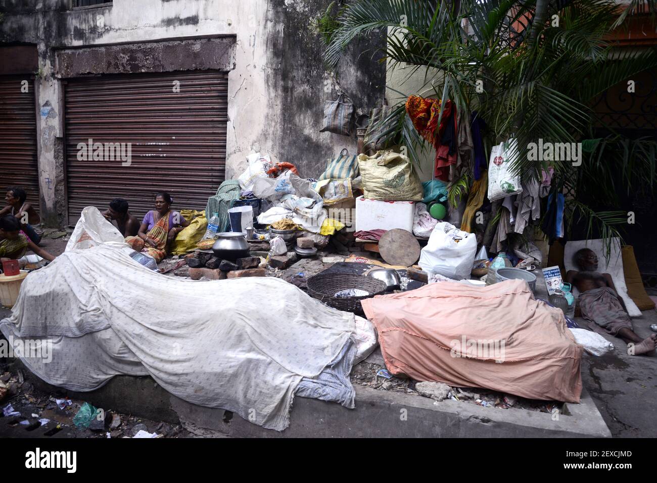 People living in the street. The International Day for the Eradication ...