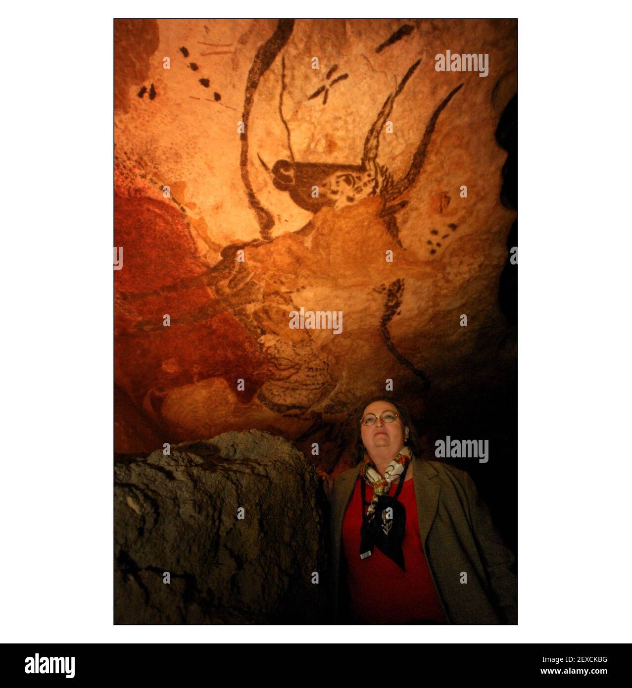 Jean M.Auel photographed in the French caves to publicise her new book ...