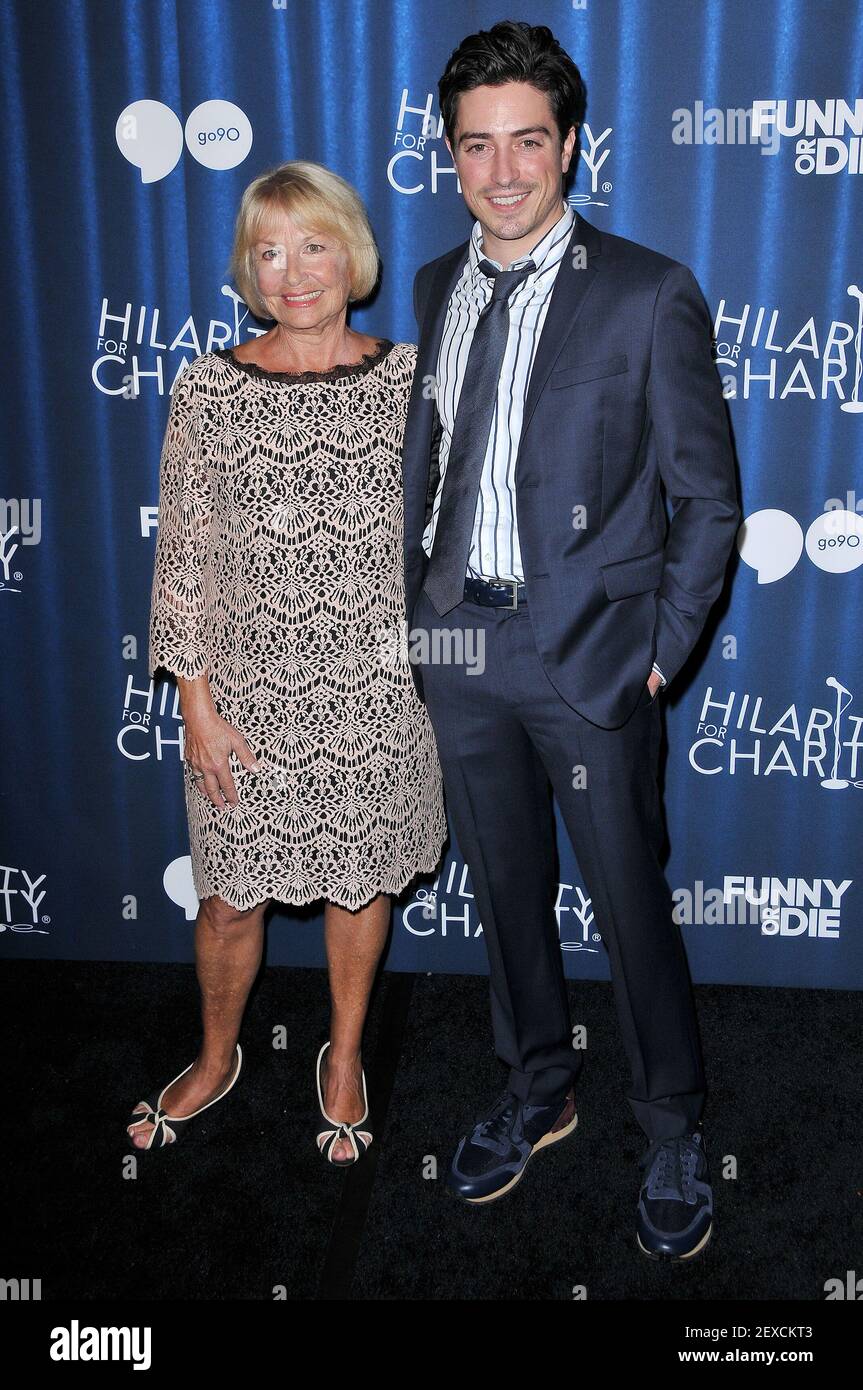 (L-R) Marcia Muir and Ben Feldman arrives at the Hilarity For Charity's ...