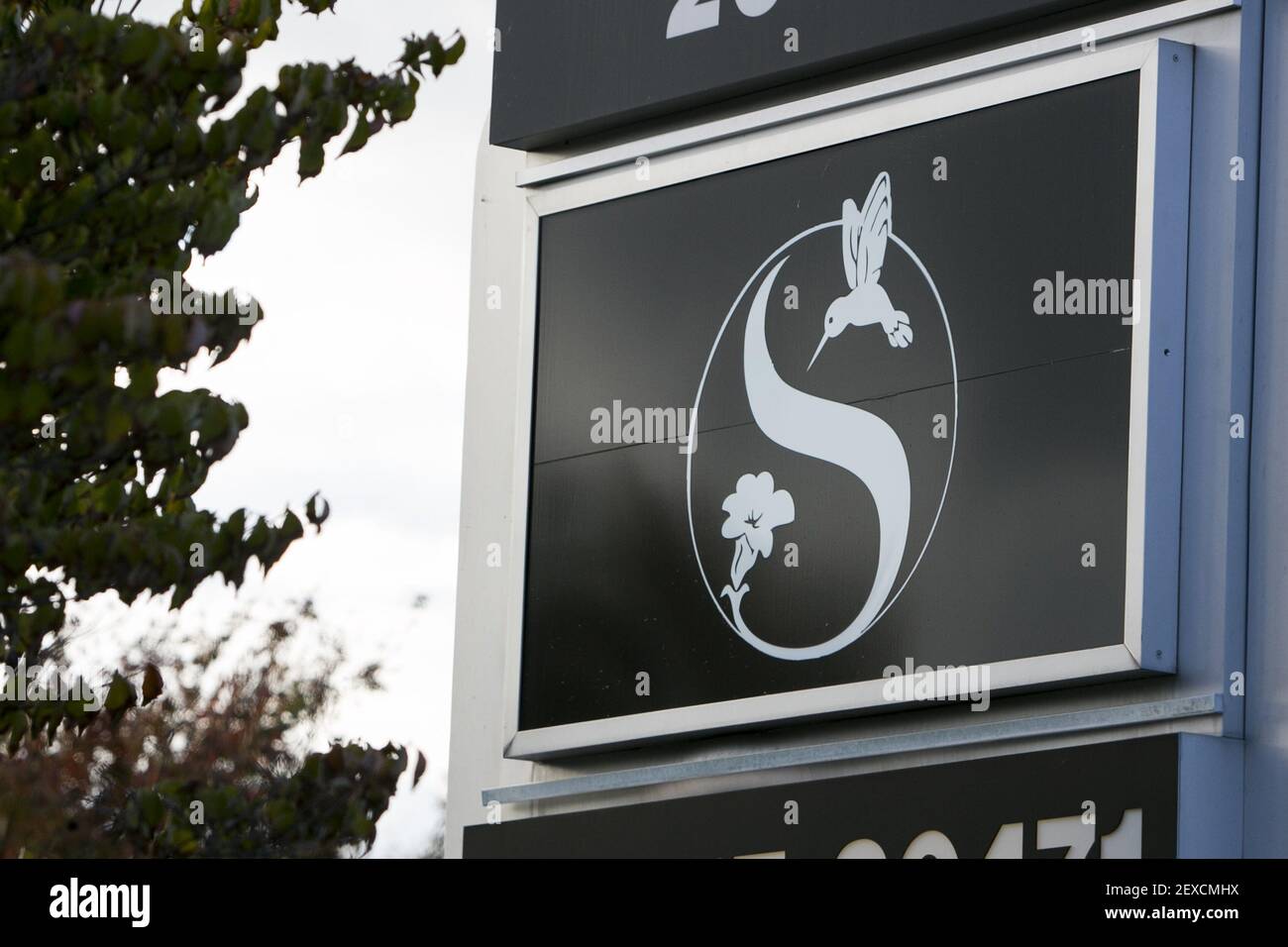 A logo sign outside of the headquarters of Mars Symbioscience in ...