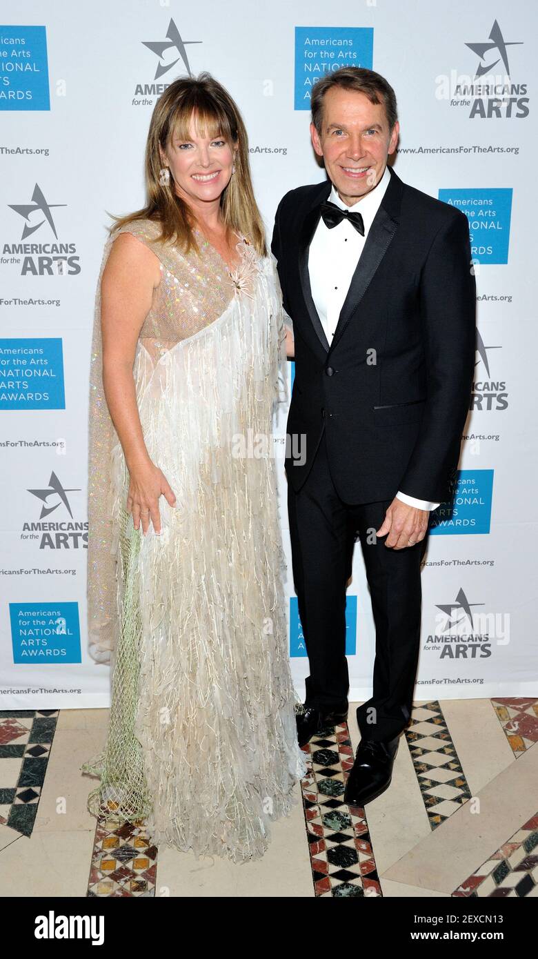 Maria Bell and artist Jeff Koons attend the Americans for the Arts 2015 ...