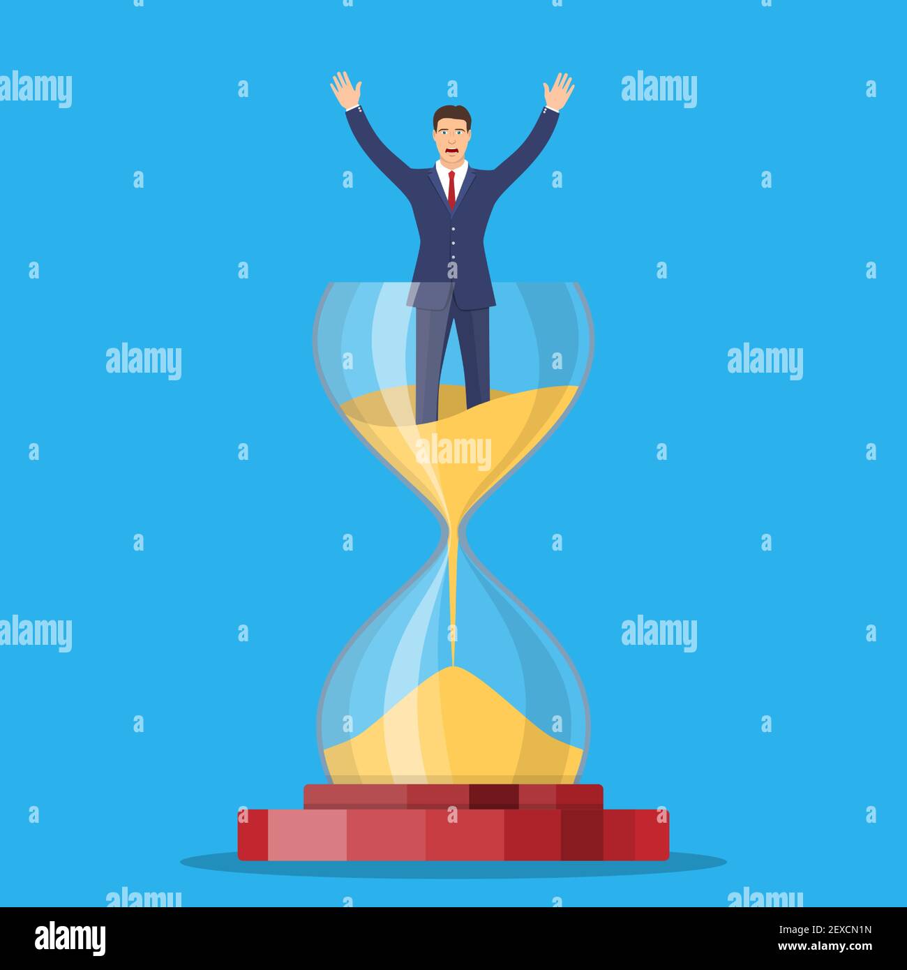 Stuck in work concept Stock Vector Images - Alamy