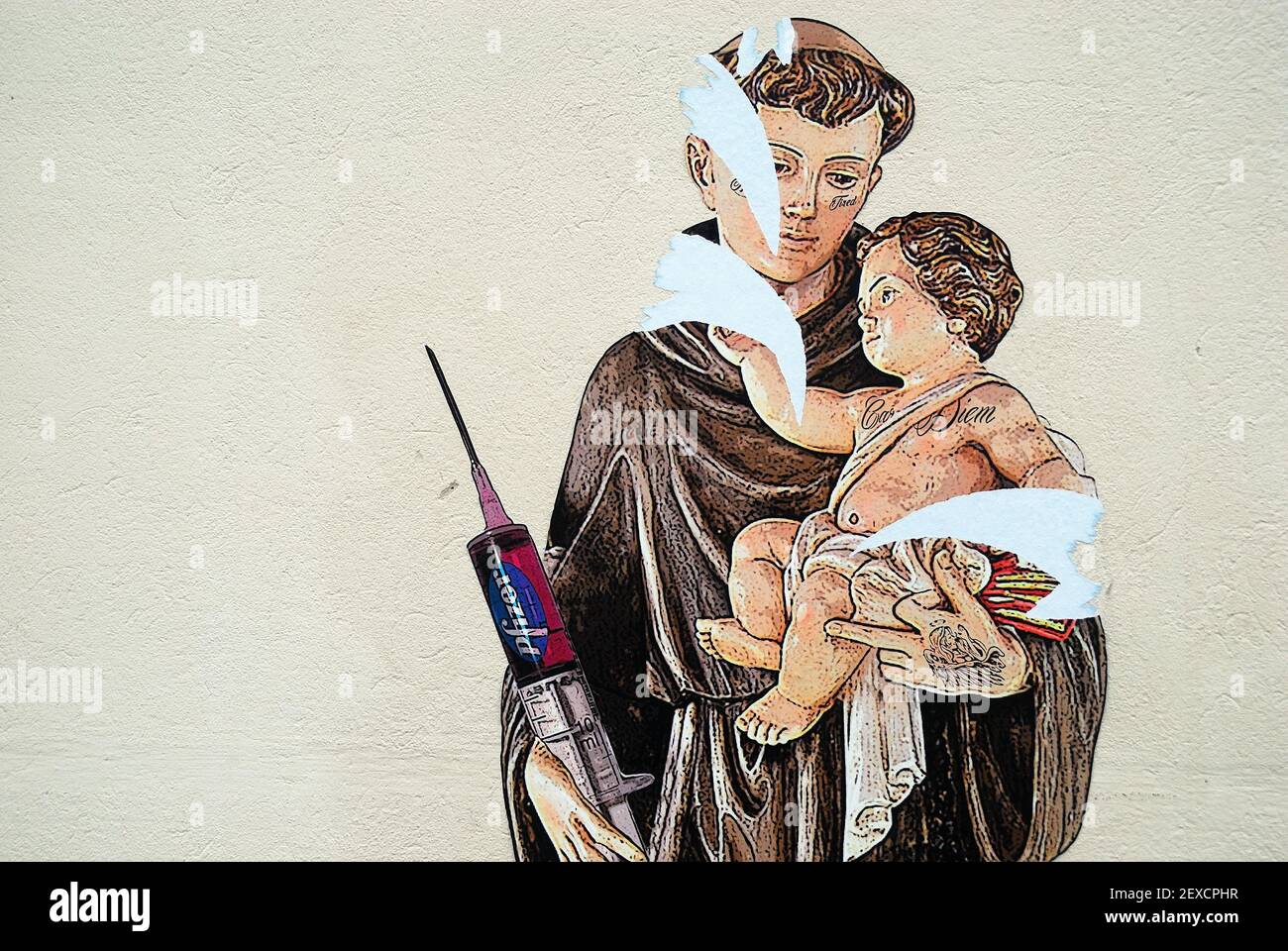 Padua holding a lily hi-res stock photography and images - Alamy